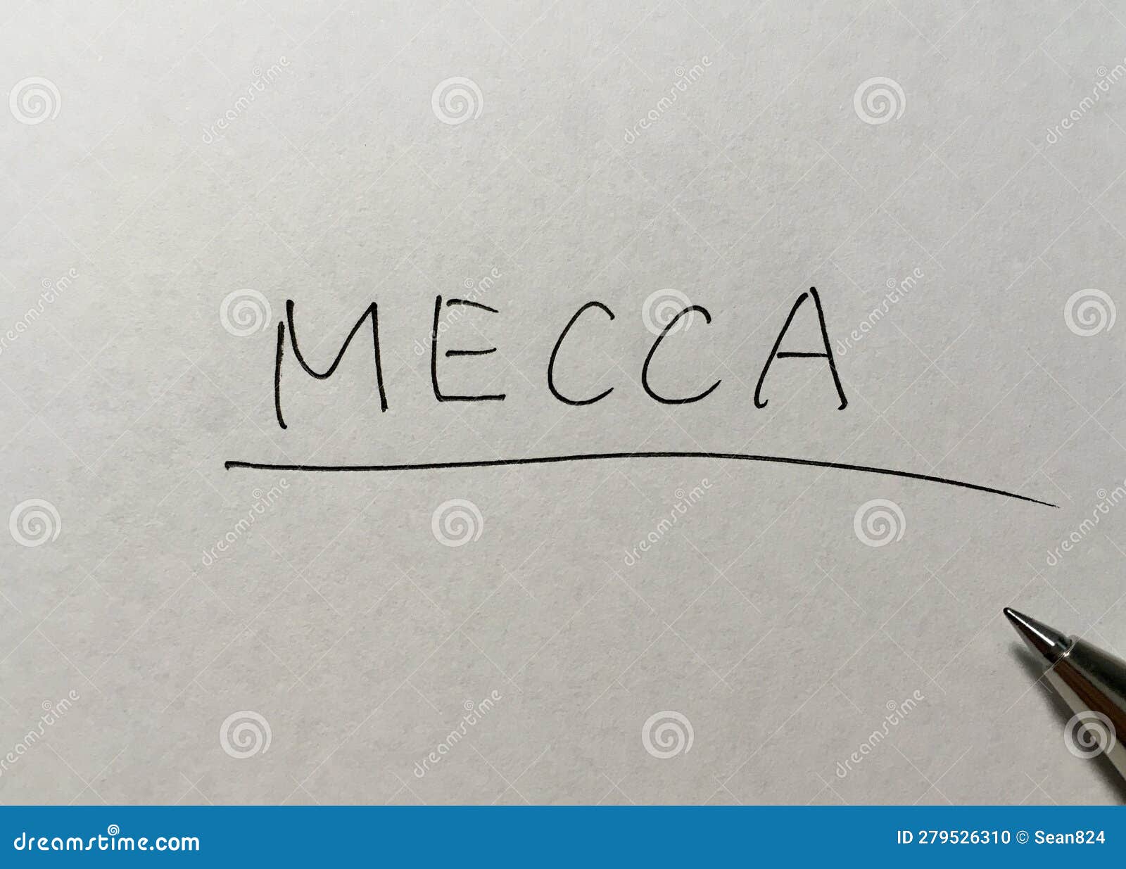 Mecca stock photo. Image of handwriting, education, background - 279526310