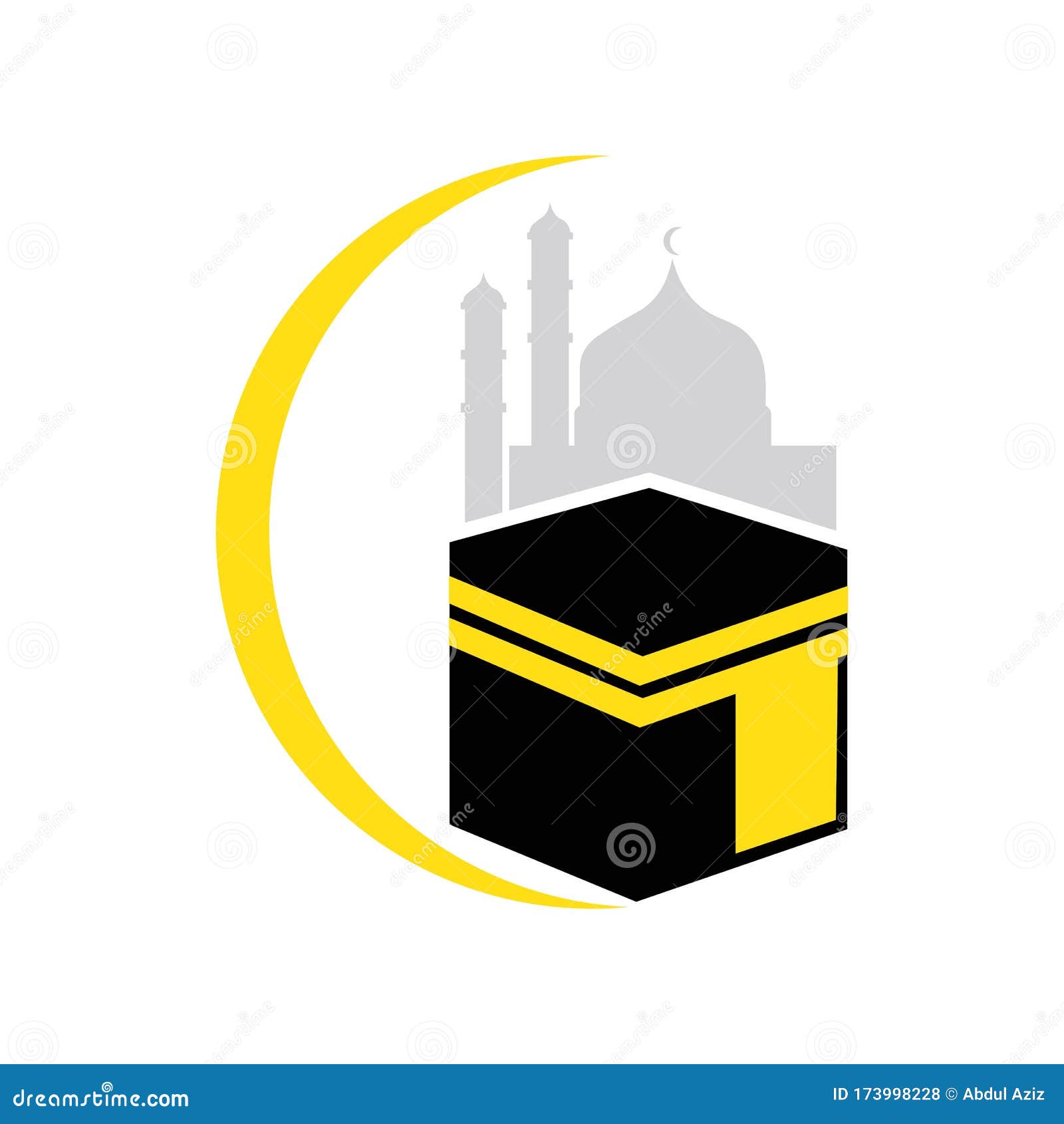 Mecca logo vector stock vector. Illustration of saudi - 173998228
