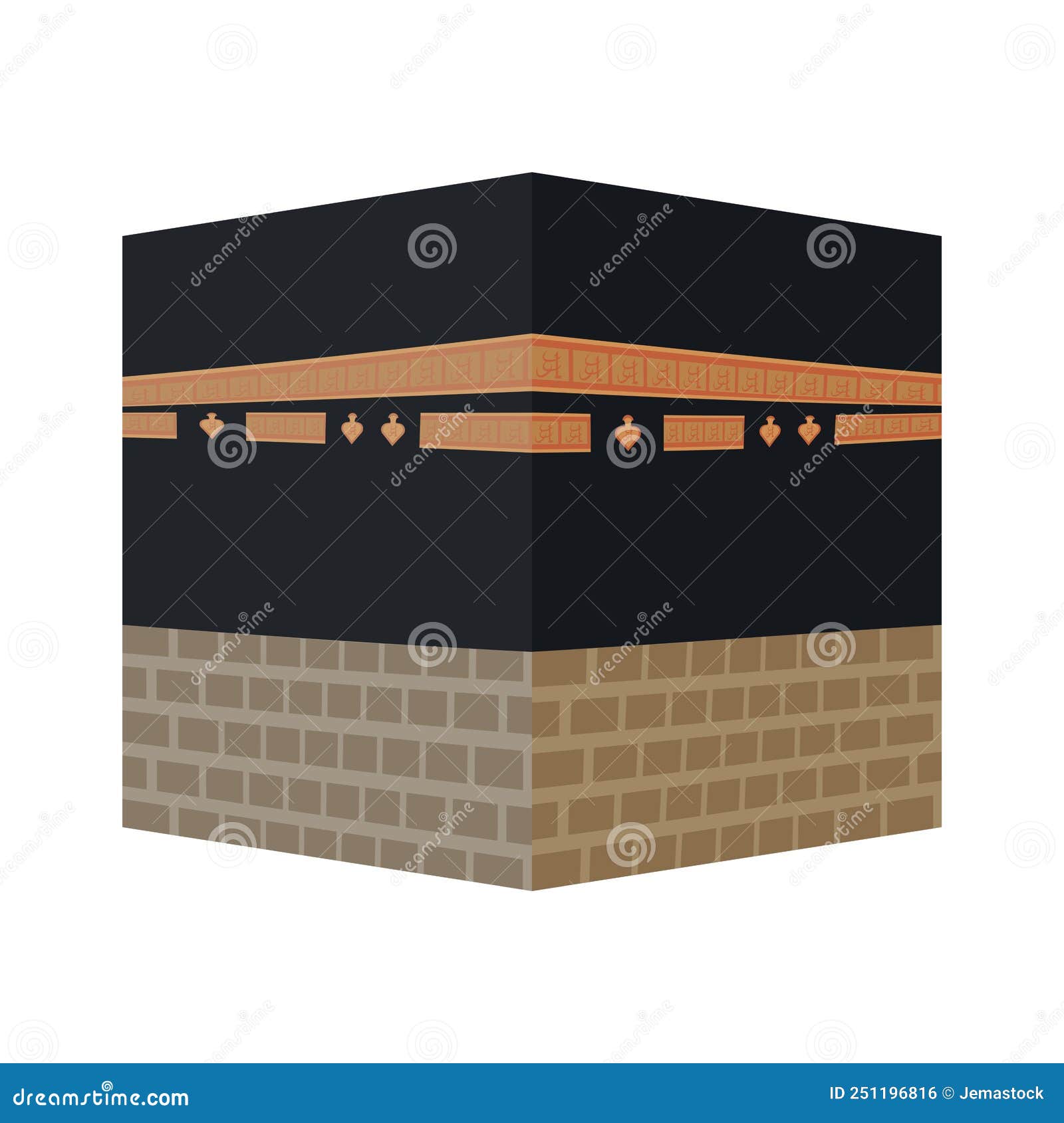Mecca sacred cube stock vector. Illustration of mubarak - 251196816