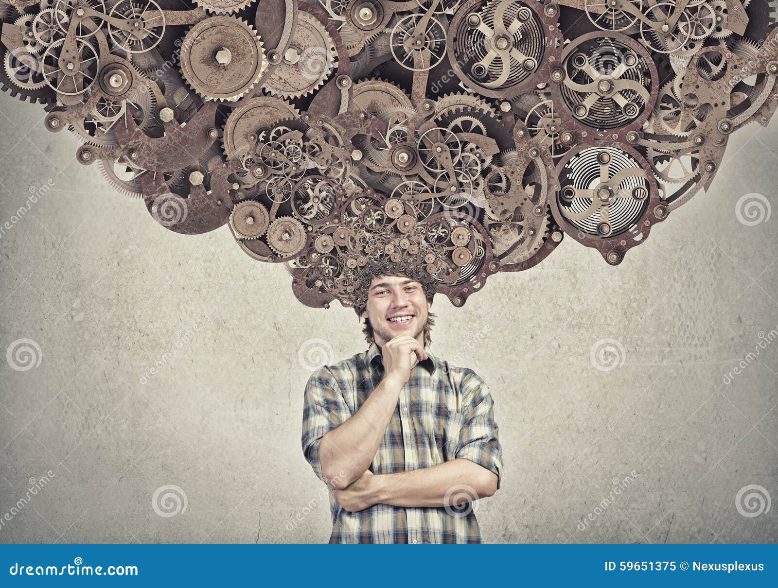 Meccanismi di pensiero immagine stock. Immagine di mente - 59651375