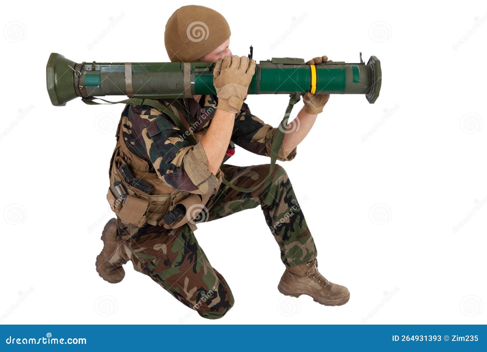 Mecenary Operator Fire AT4 Bazooka Rocket Launcher Stock Image - Image ...