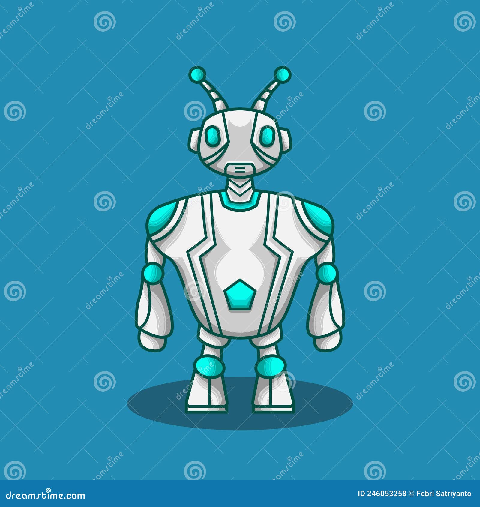 Humanoid Insect Robot Mecha Mascot Stock Vector - Illustration of ...