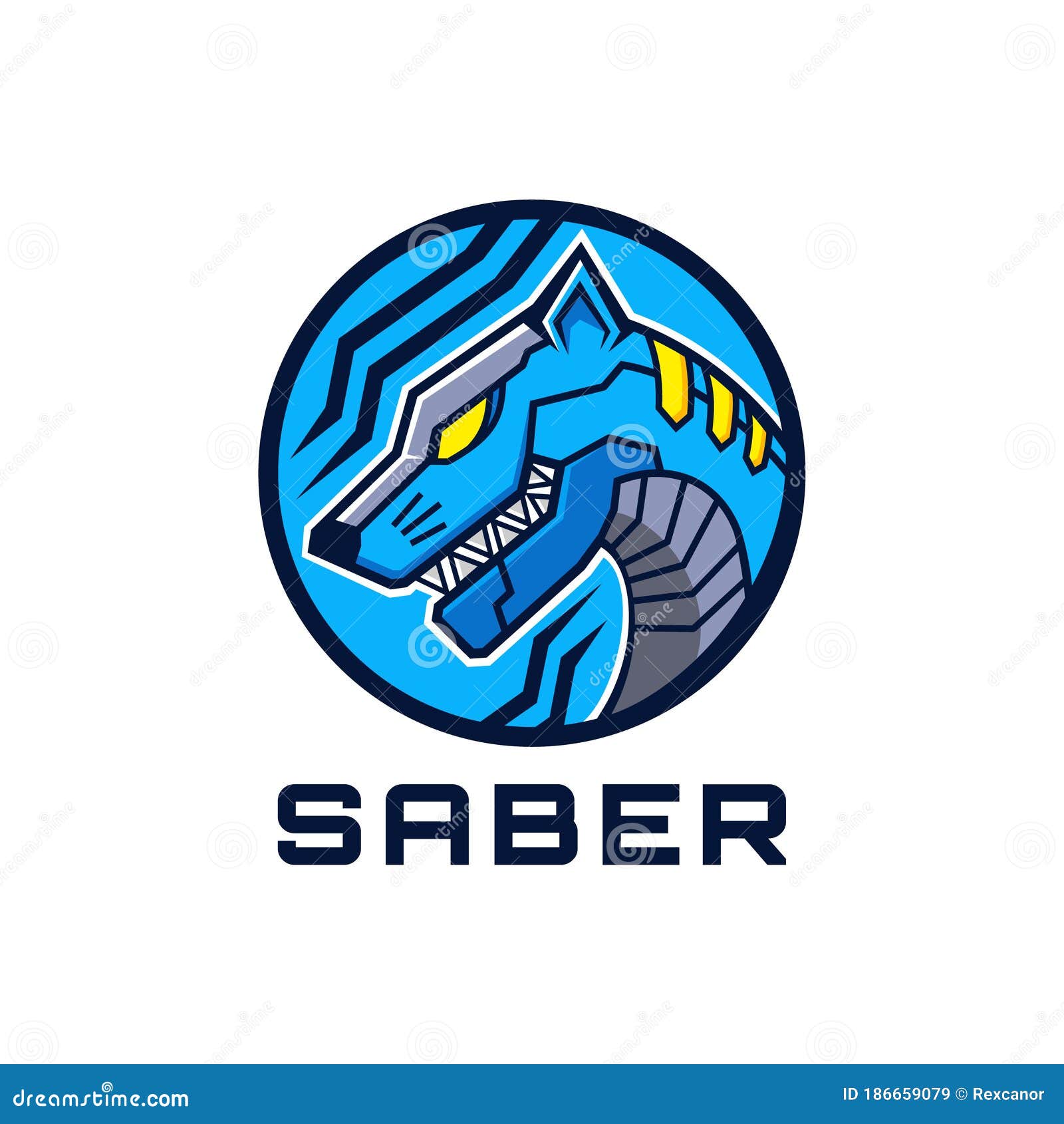 Mecha Machine Tiger Robot Logo Design Stock Vector - Illustration of ...