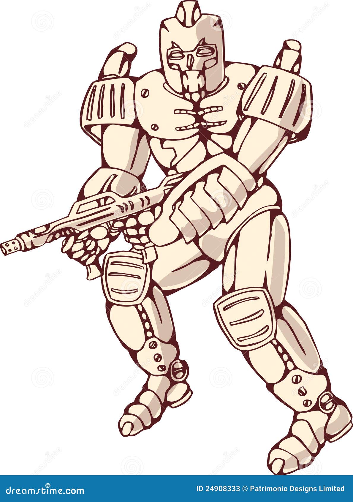 Mecha Robot Angler Fish Cartoon Vector | CartoonDealer.com #57889269