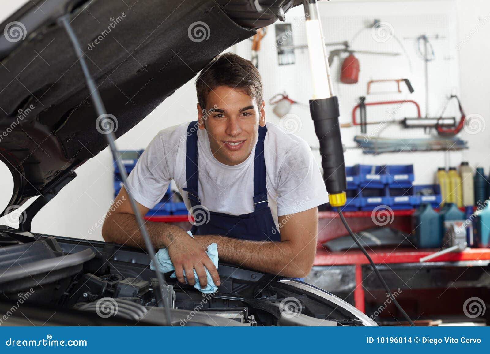 Mechanic stock photo. Image of cheerful, indoors, person - 10196014