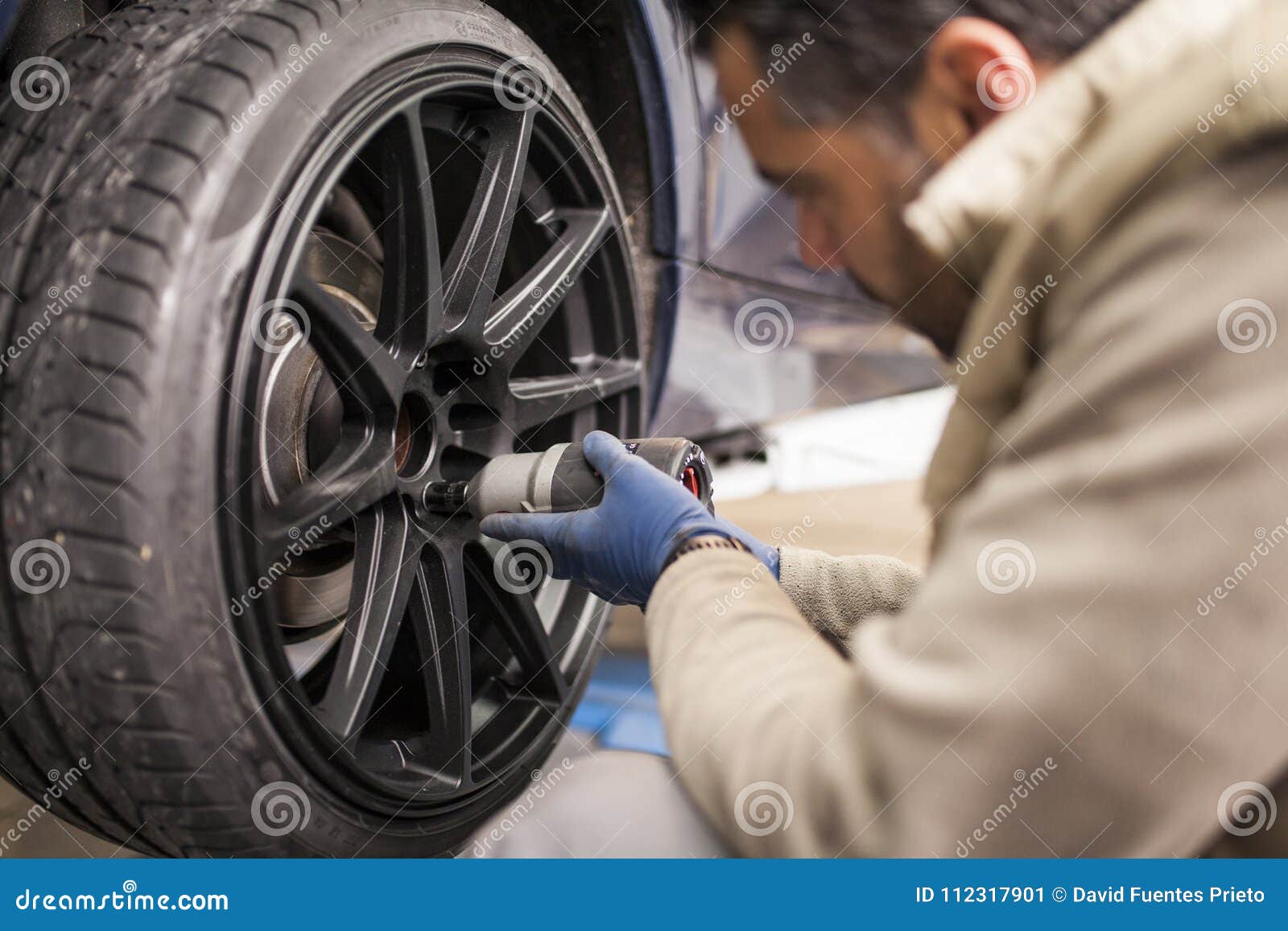The Mechanic Works in the Workshop Stock Image - Image of male ...