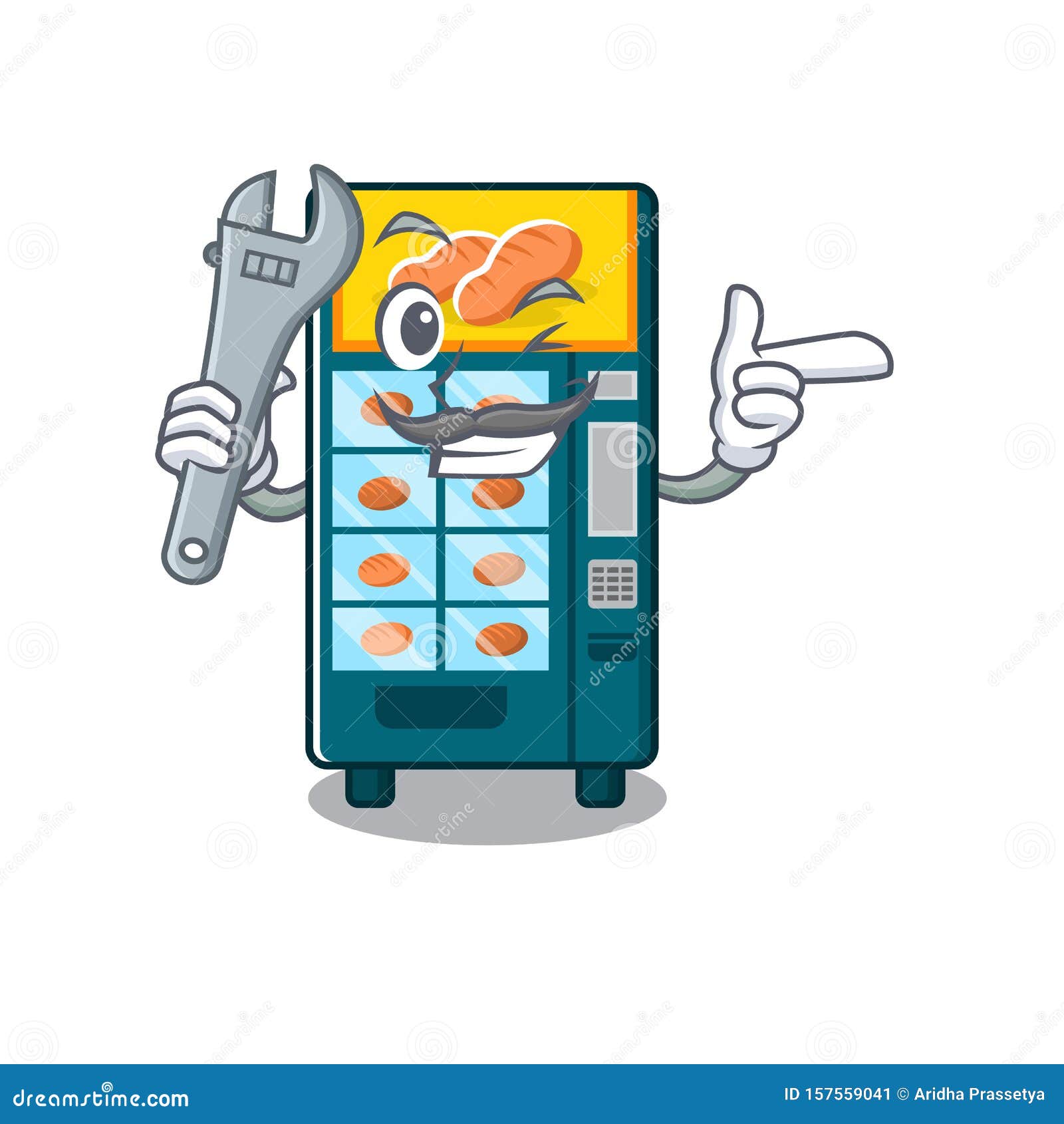 Mechanic Bakery Vending Machine in the Cartoon Stock Vector ...