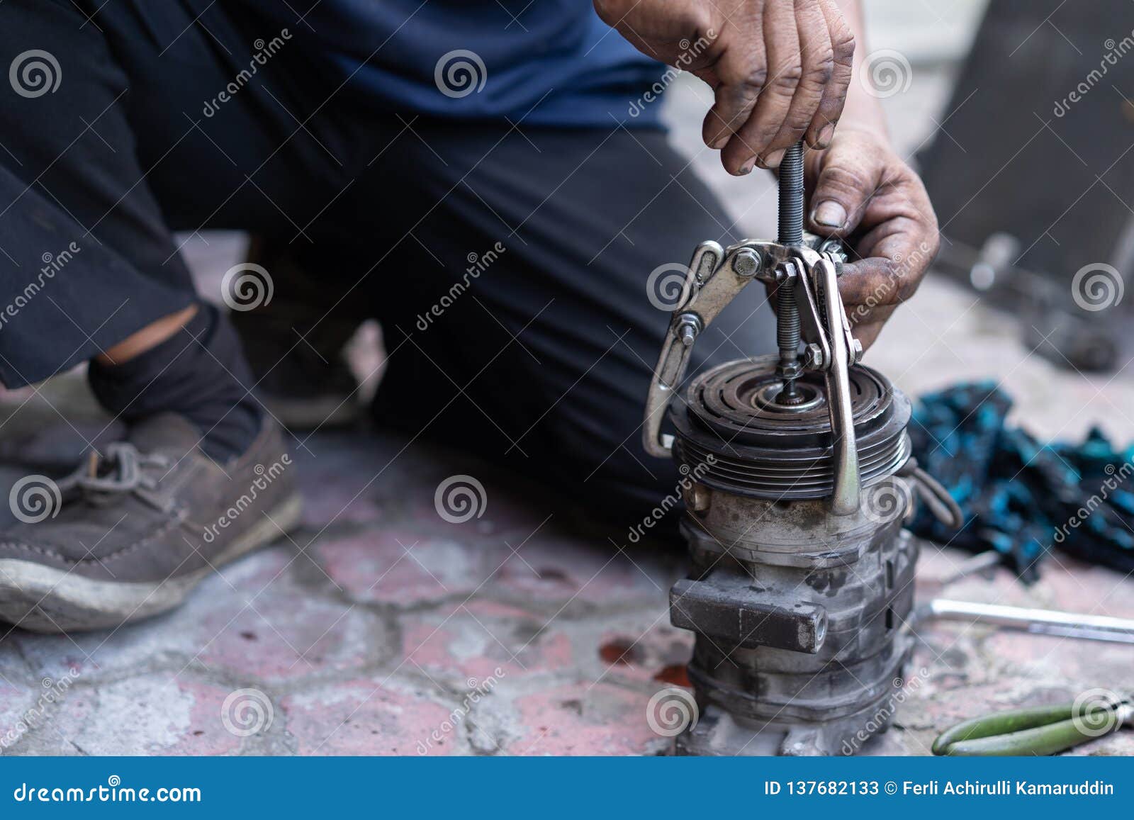 Dynamo Meter Engine Test On Ground In Garage Royalty-Free Stock Photo ...