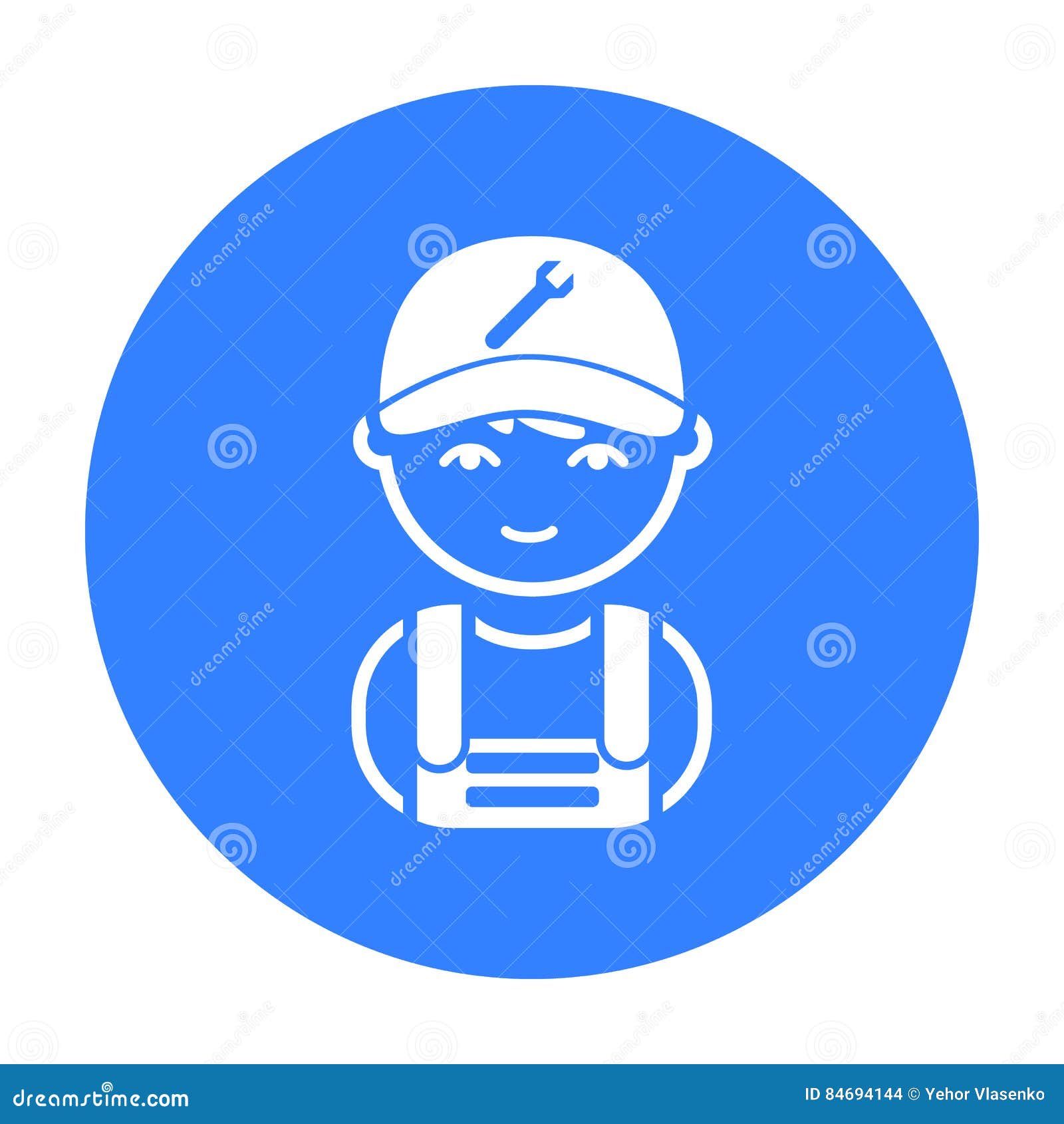 Mechanic Black Icon. Illustration for Web and Mobile Design. Stock ...