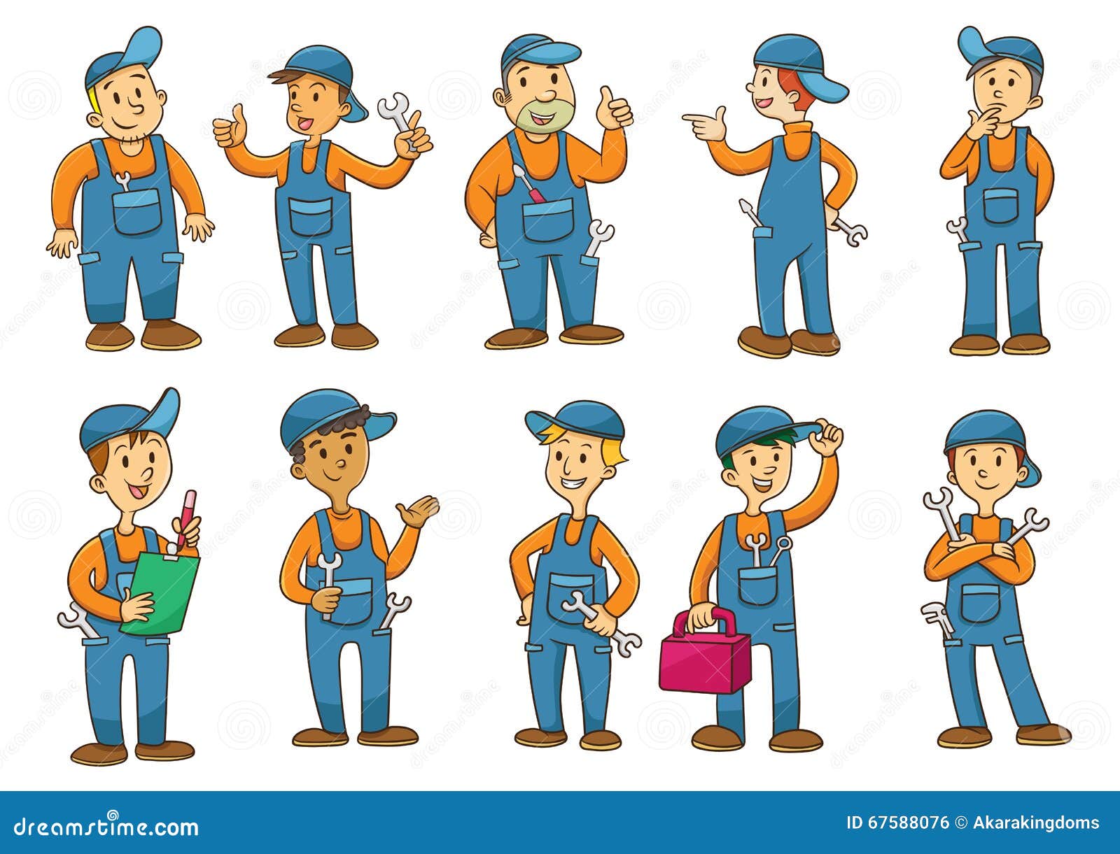Mechanic cartoon stock vector. Illustration of cartoon - 67588076