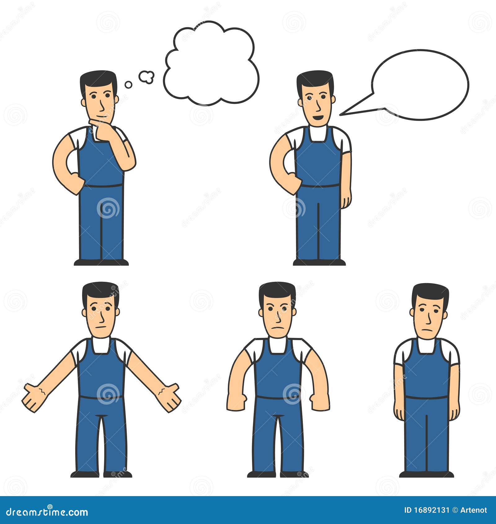 Mechanic character set 04 stock vector. Illustration of engineer - 16892131