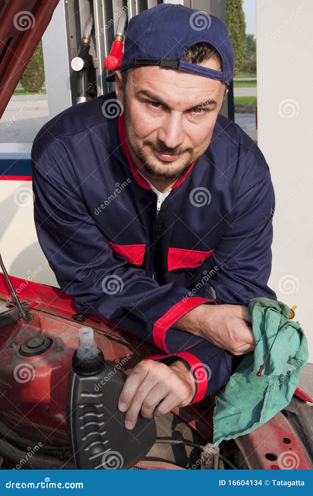 Mechanic Checking Engine stock photo. Image of worker - 16604134
