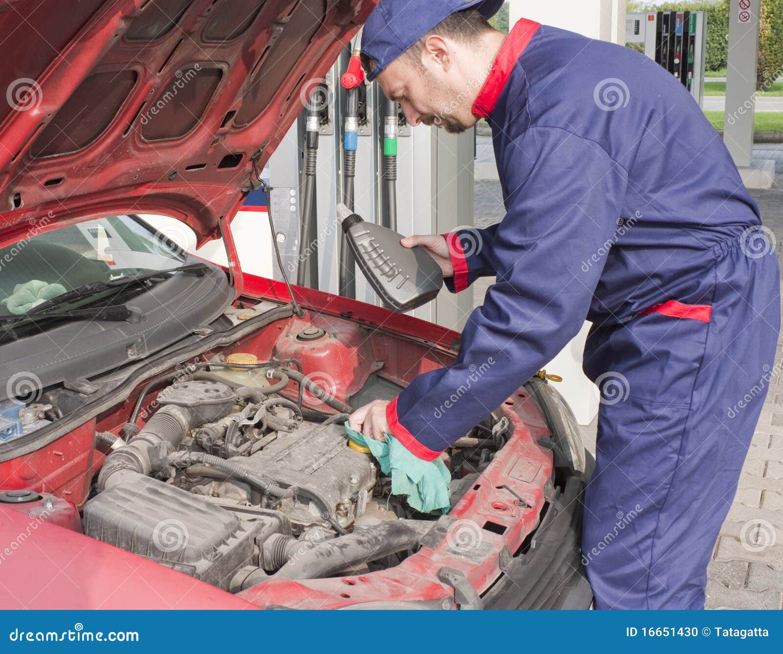 Mechanic Checking Engine stock photo. Image of maintenance - 16651430