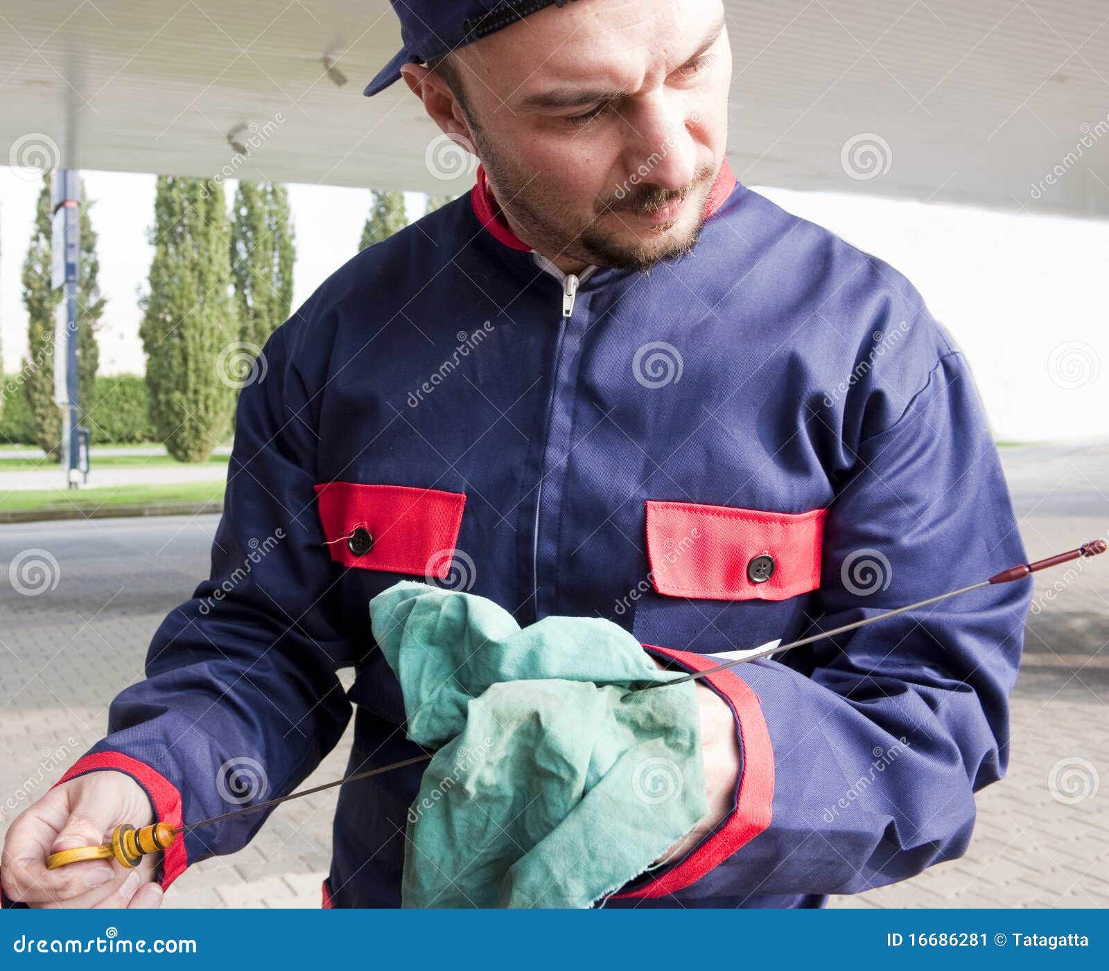 Mechanic Checking Engine stock image. Image of attendant - 16686281