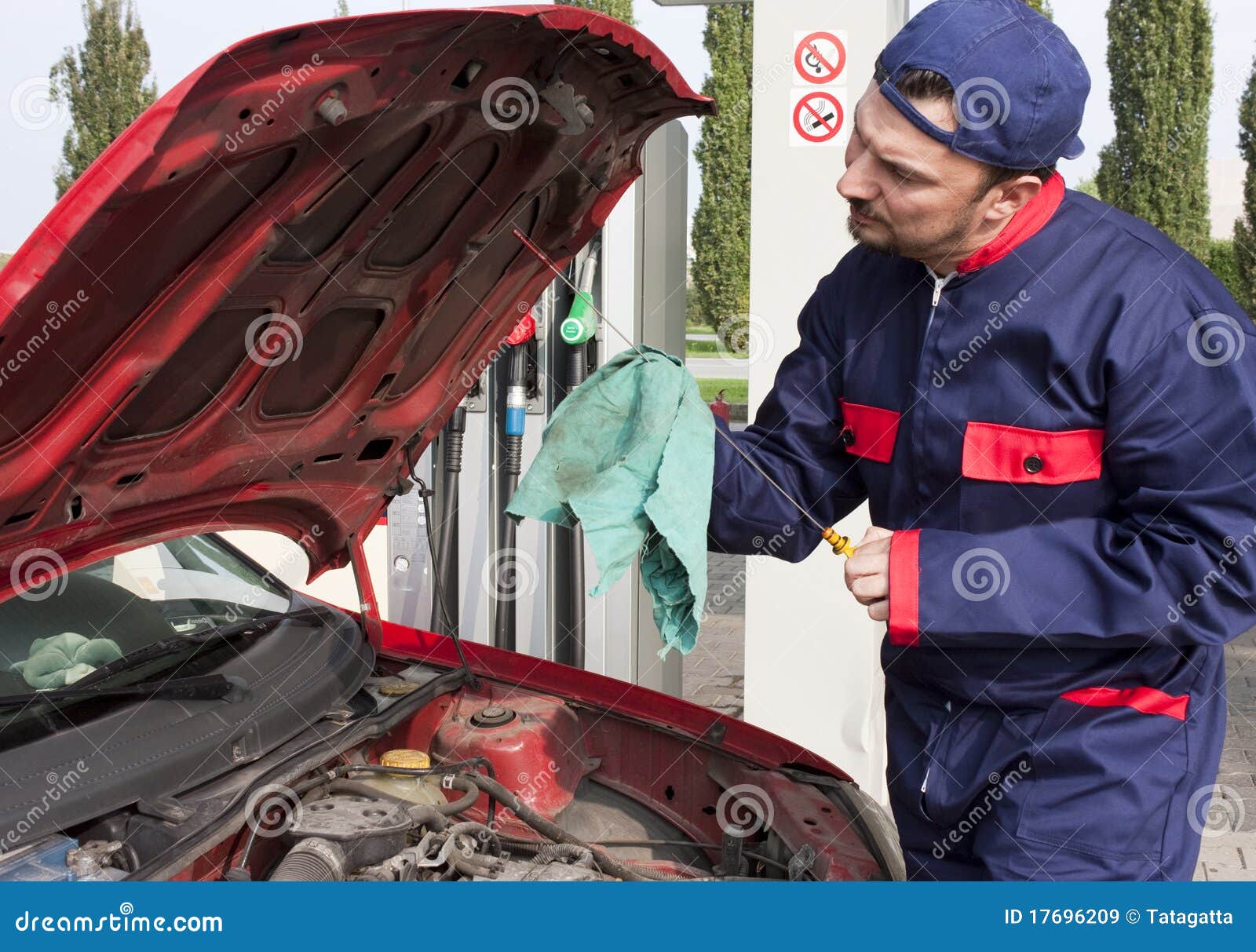 Mechanic Checking Engine stock image. Image of spare - 17696209