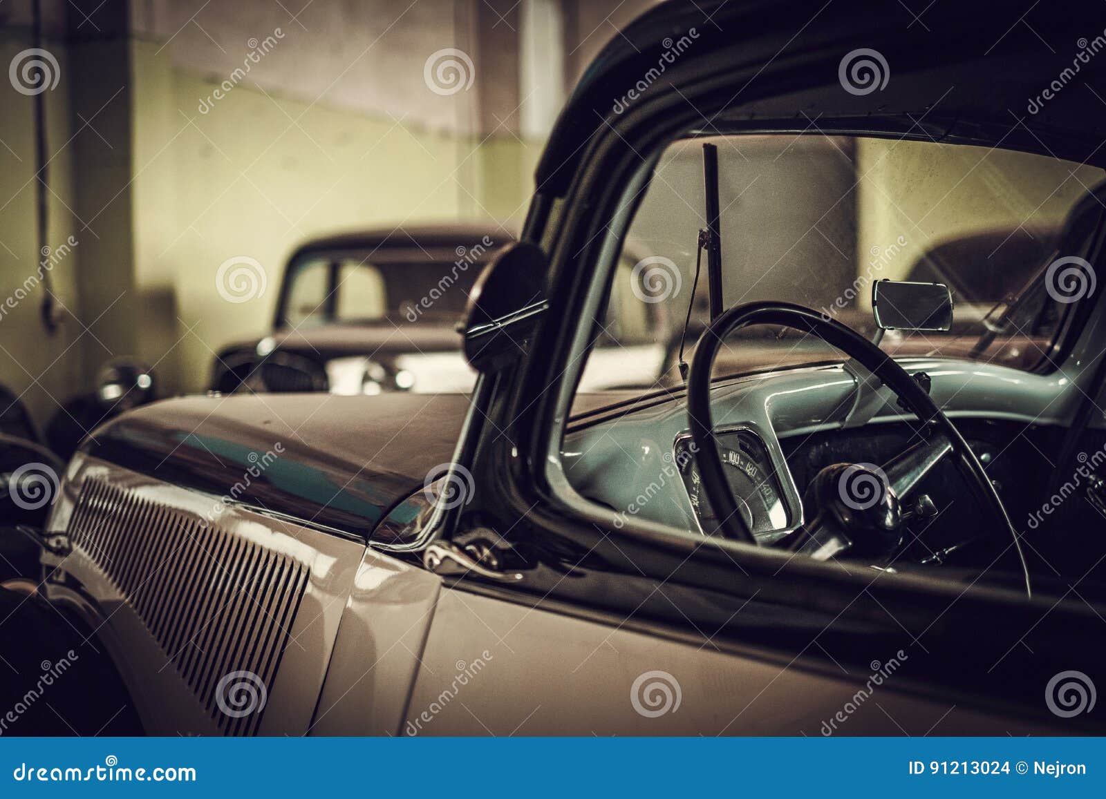Mechanic in Classic Car Restoration Workshop Stock Photo - Image of ...