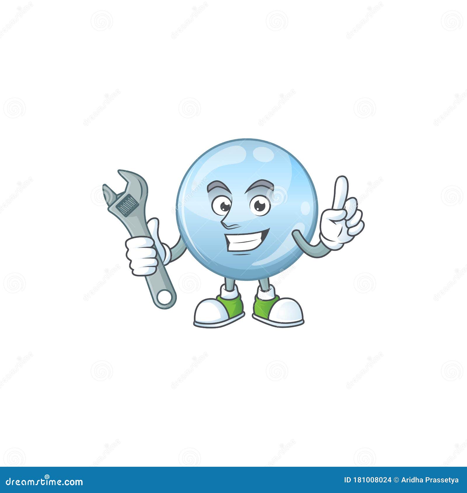 A Mechanic Collagen Droplets Mascot Character Fix a Broken Machine ...