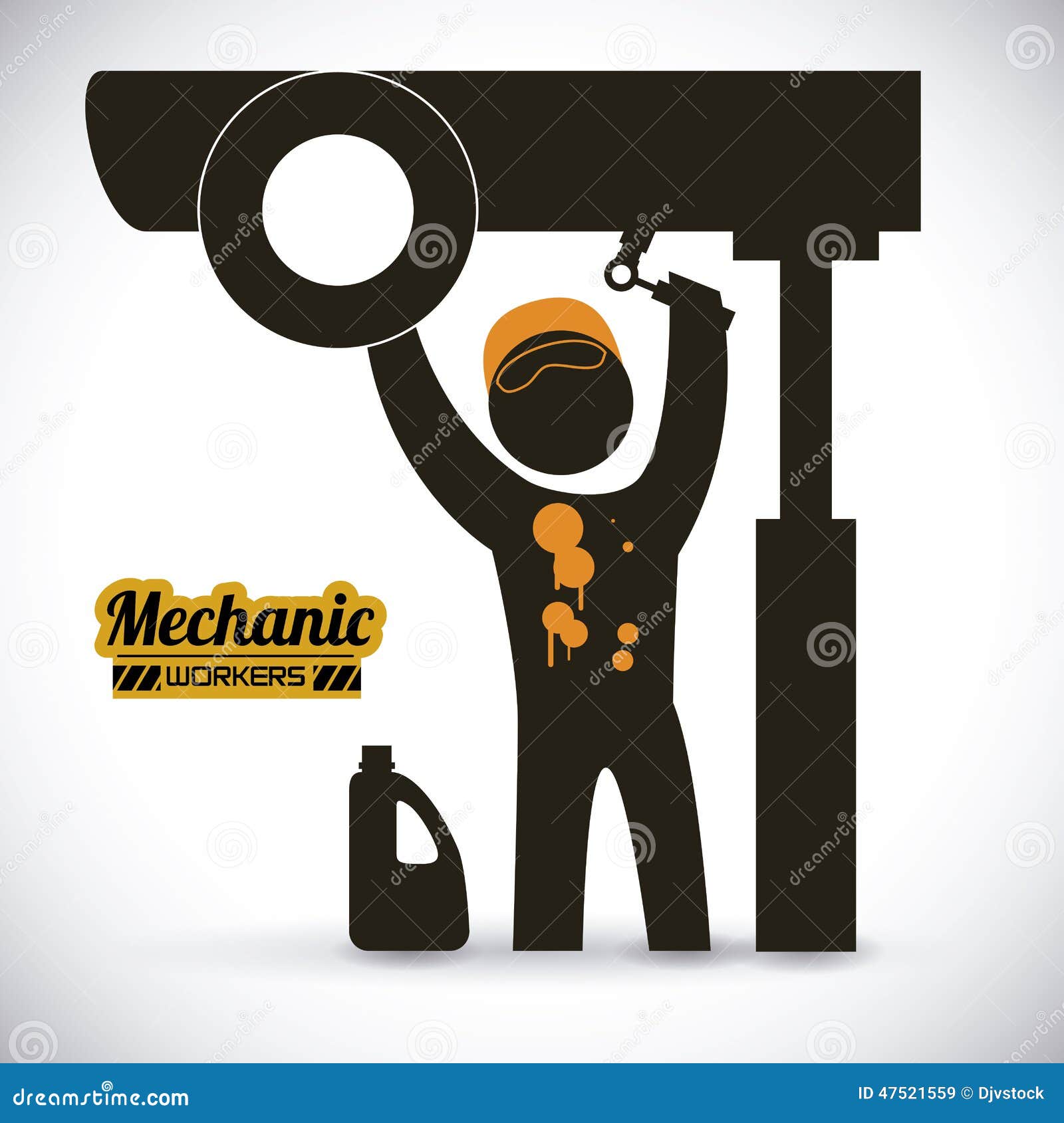 Mechanic design stock vector. Illustration of character - 47521559