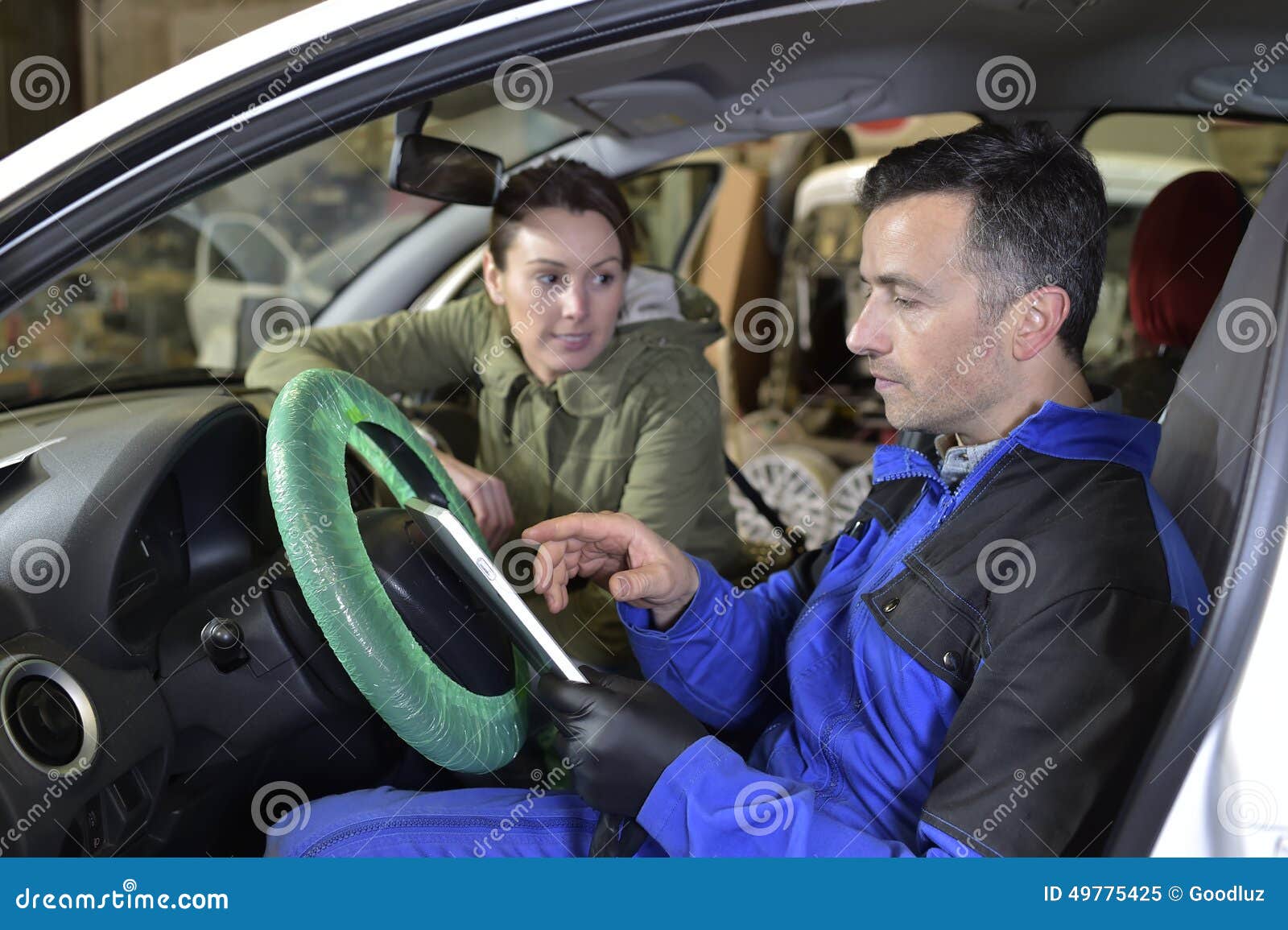 Mechanic Doing Car Revision Stock Image - Image of repair, diagnostics ...