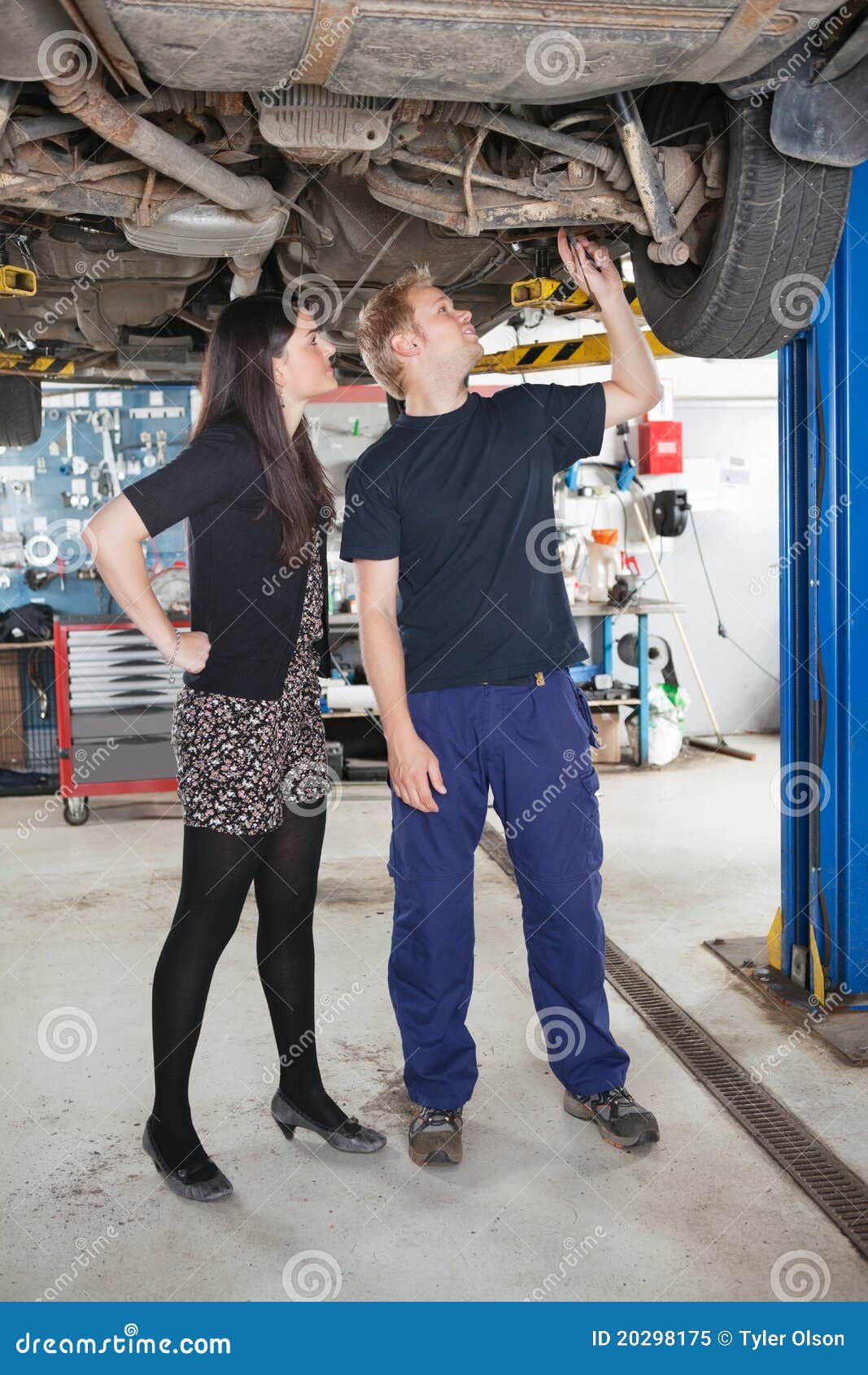 Mechanic Explaining Car Repair Stock Image - Image of problem ...
