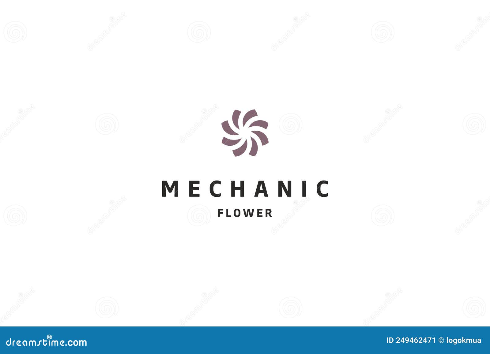 Mechanic flower logo stock vector. Illustration of emblem - 249462471