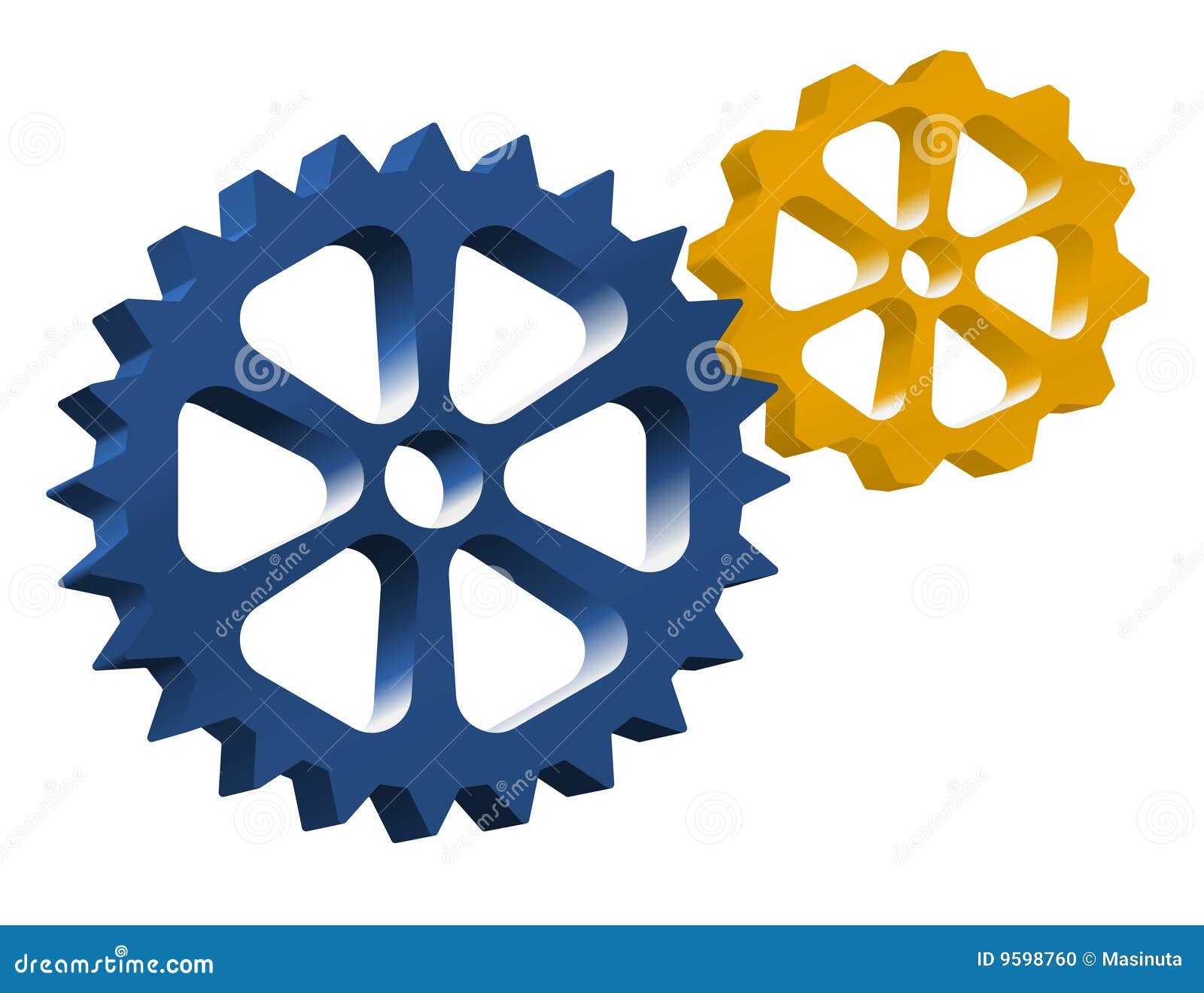 Mechanic gears stock vector. Illustration of working, machine - 9598760