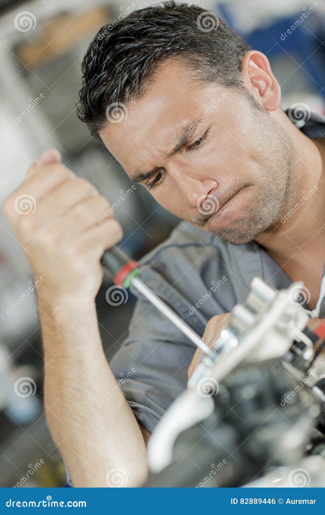 Mechanic Getting Stuck into Engine Repair Stock Photo - Image of ...
