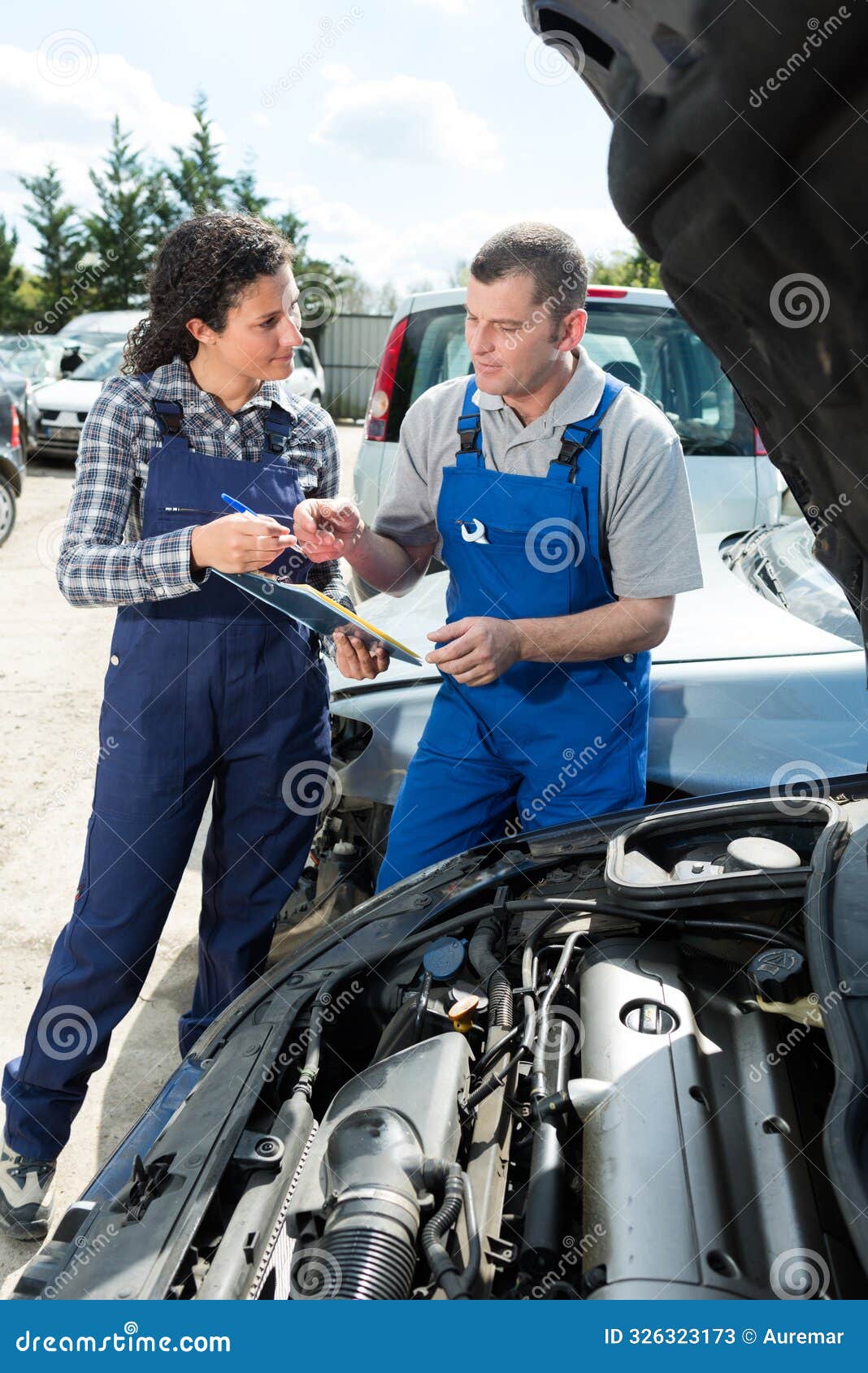 Mechanic Giving Diagnostic Signature Stock Image - Image of mechanic ...