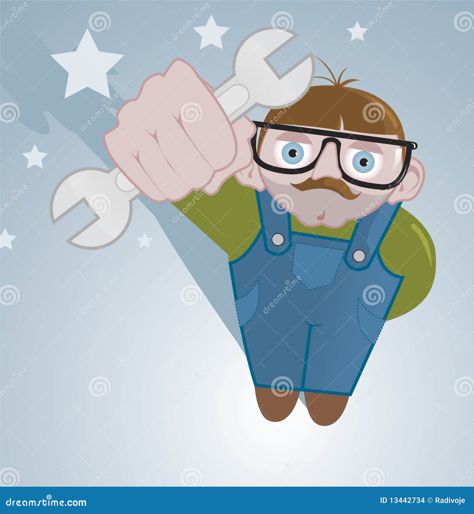 Mechanic guy stock vector. Illustration of mechanic, light - 13442734