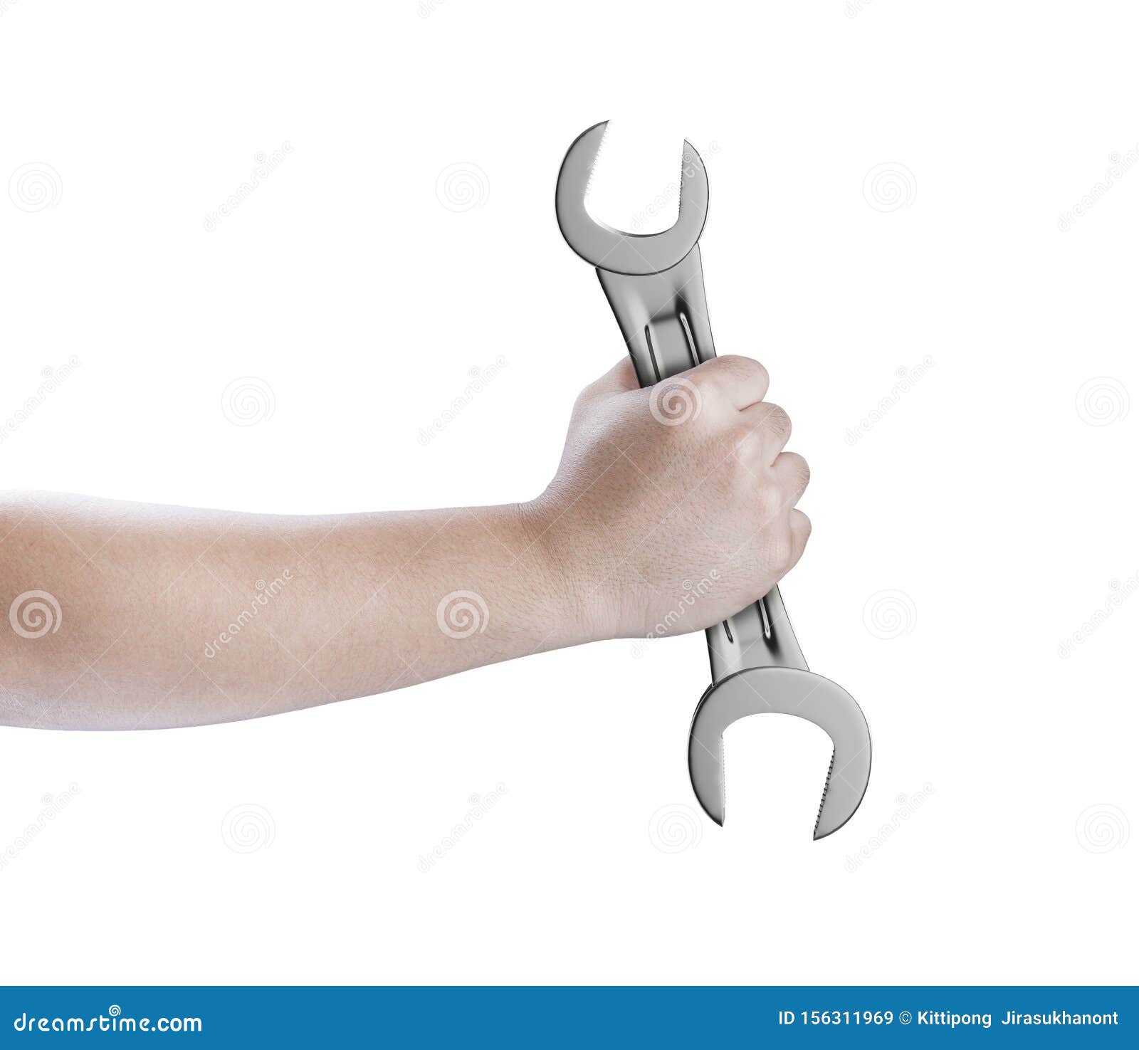 Mechanic hand hold spanner stock image. Image of hardware - 156311969