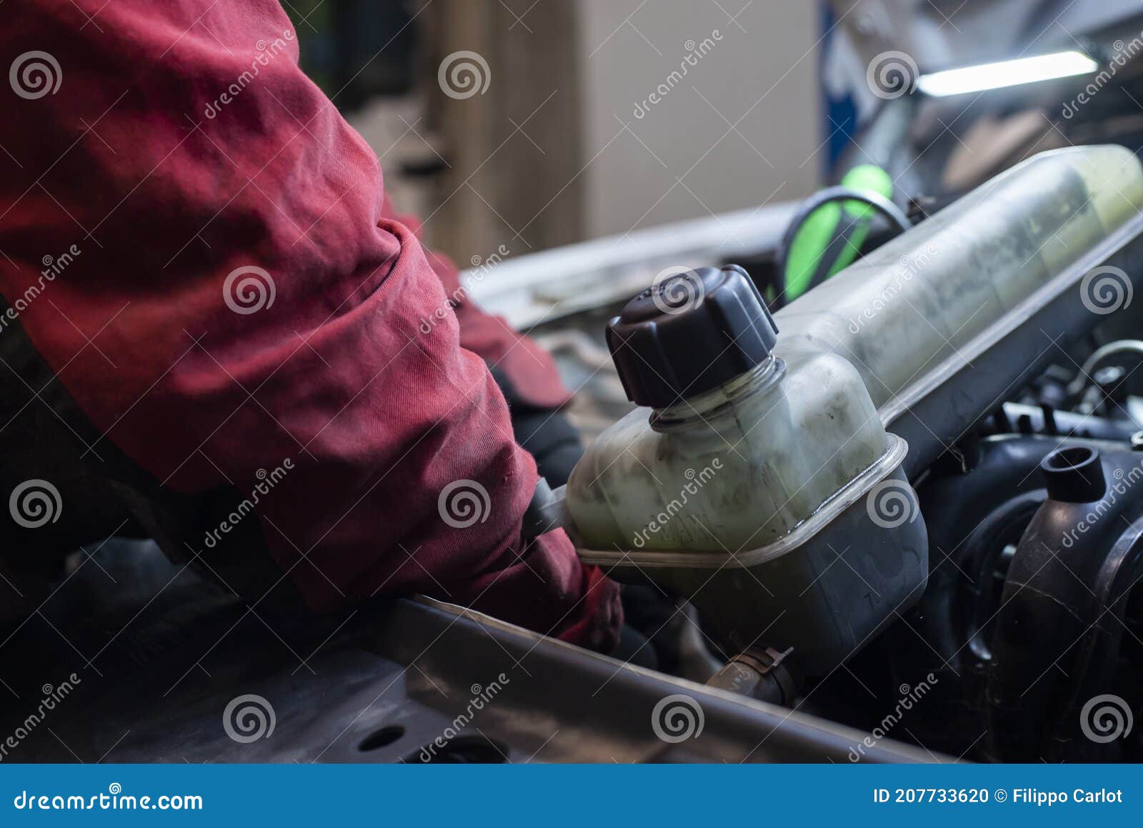 Mechanic Hand at Work on the Engine 2 Stock Photo - Image of occupation ...