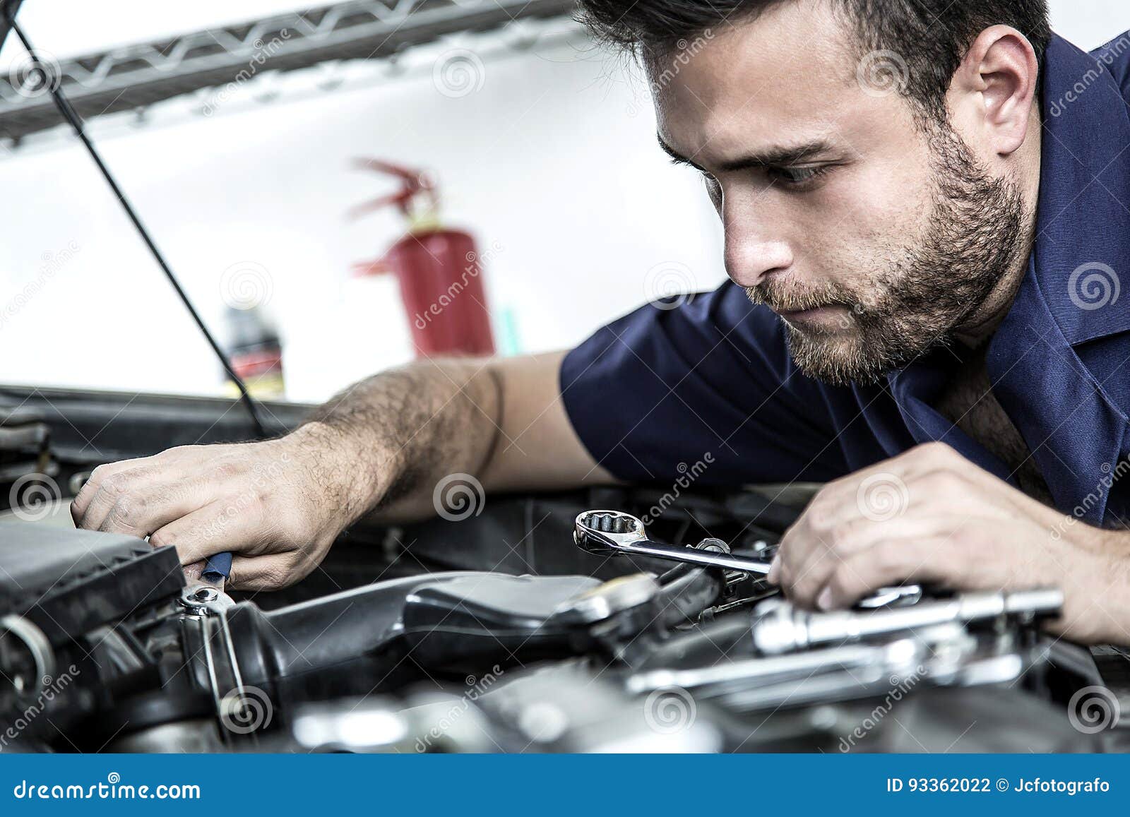 Mechanic man working stock photo. Image of hands, assistance - 93362022