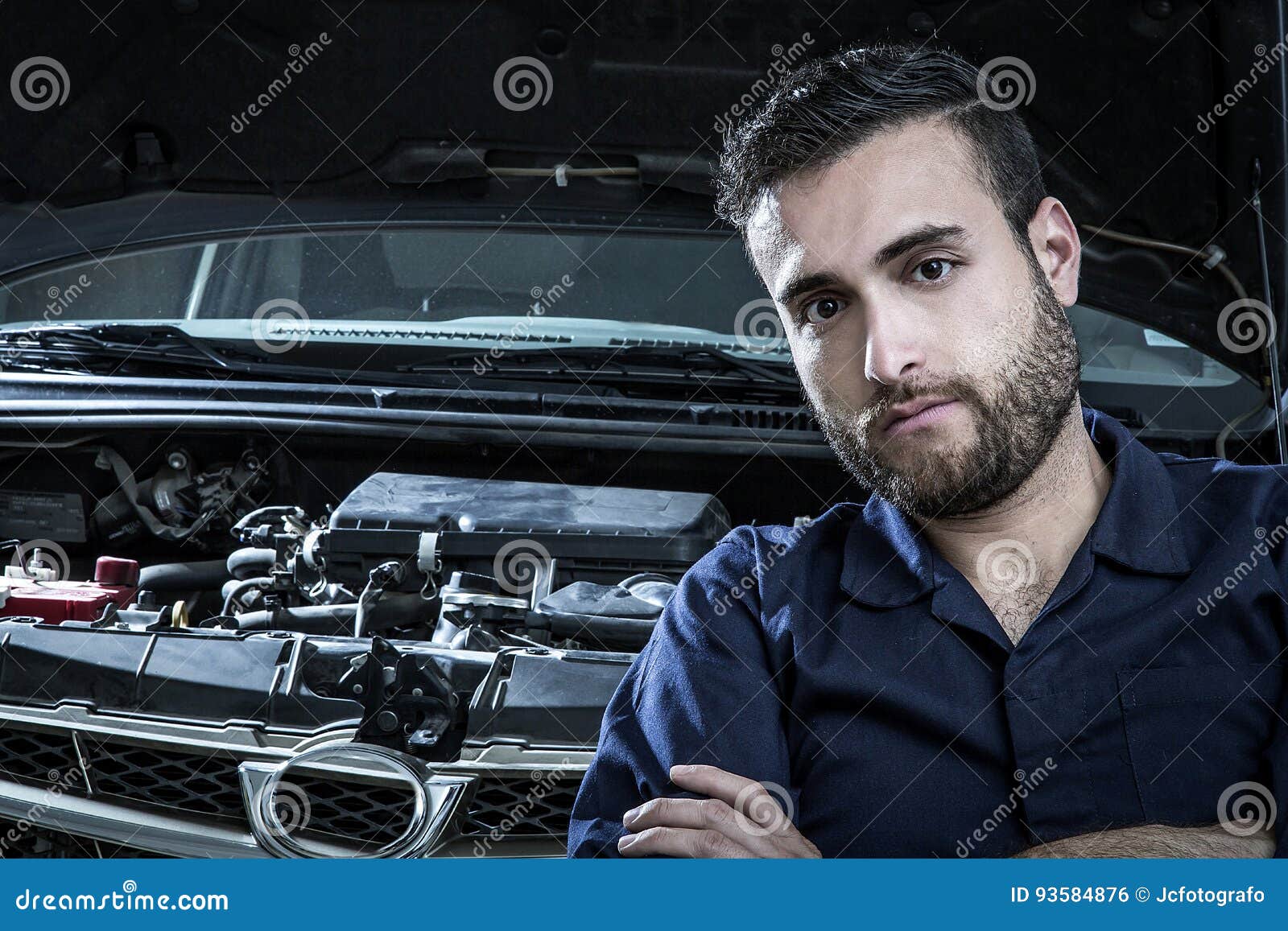 Mechanic man working stock photo. Image of close, motor - 93584876