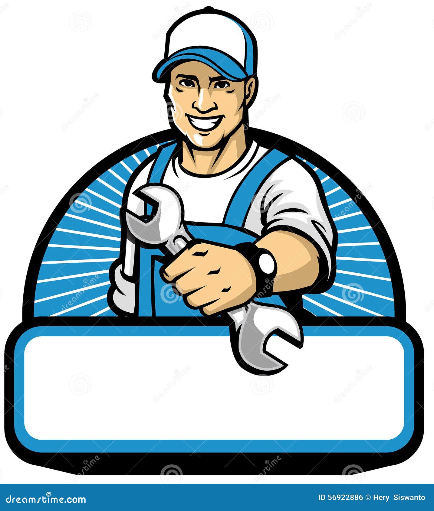 The Mechanic Vector Illustration | CartoonDealer.com #39881120