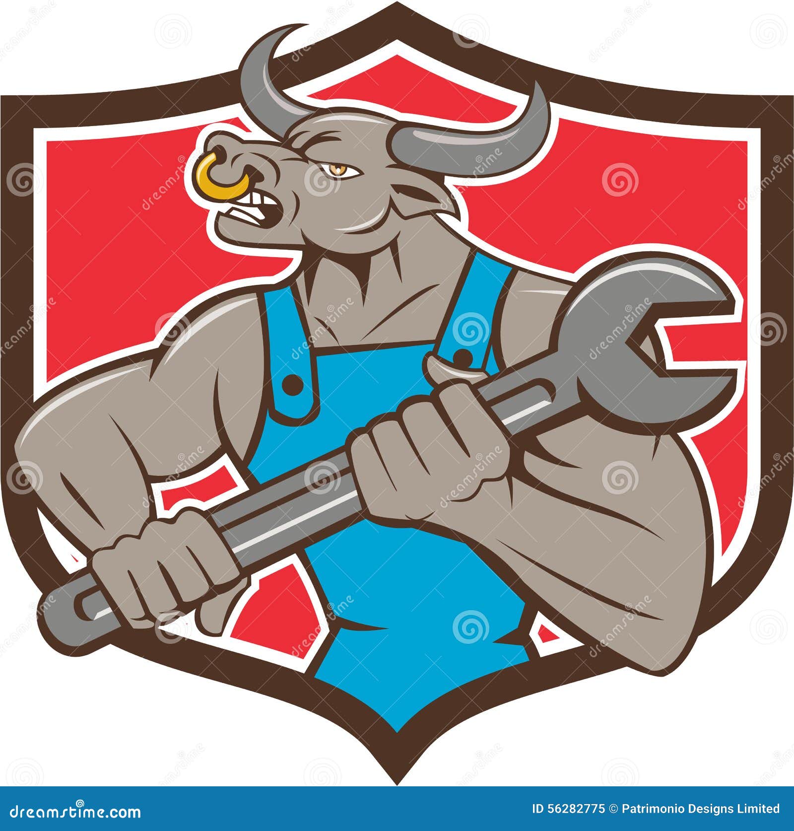 Mechanic Minotaur Bull Spanner Shield Cartoon | CartoonDealer.com #56282775 Mechanic Minotaur Bull Spanner Shield Cartoon | CartoonDealer.com #56282775