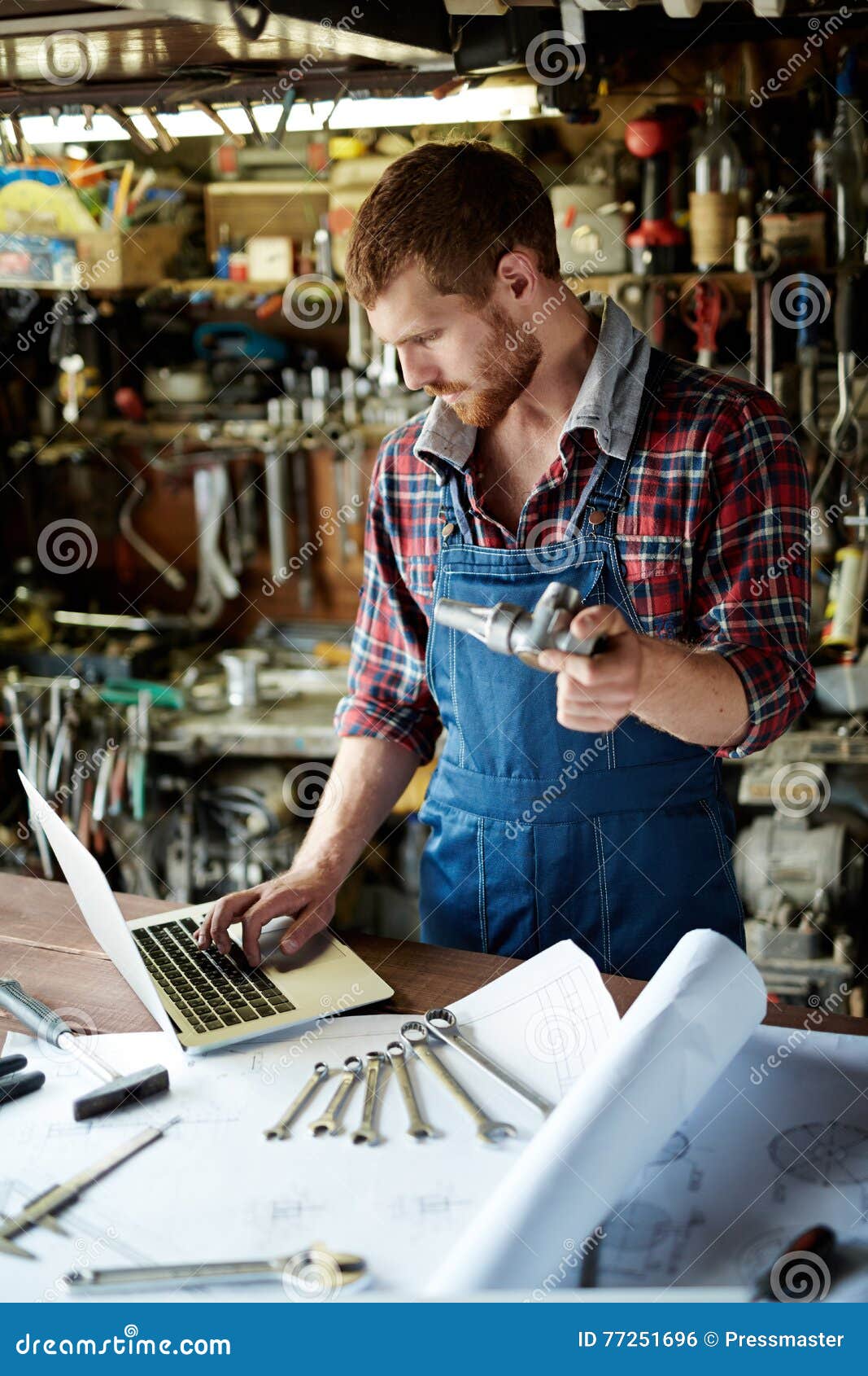 Mechanic networking stock photo. Image of typing, technician - 77251696