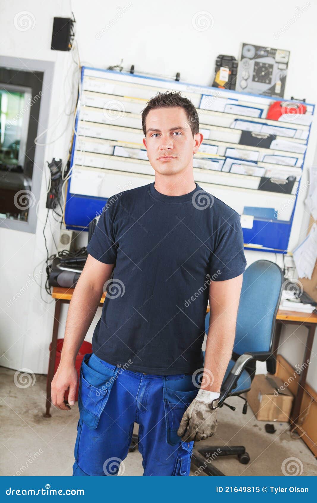 Mechanic in Office stock image. Image of look, engineering - 21649815