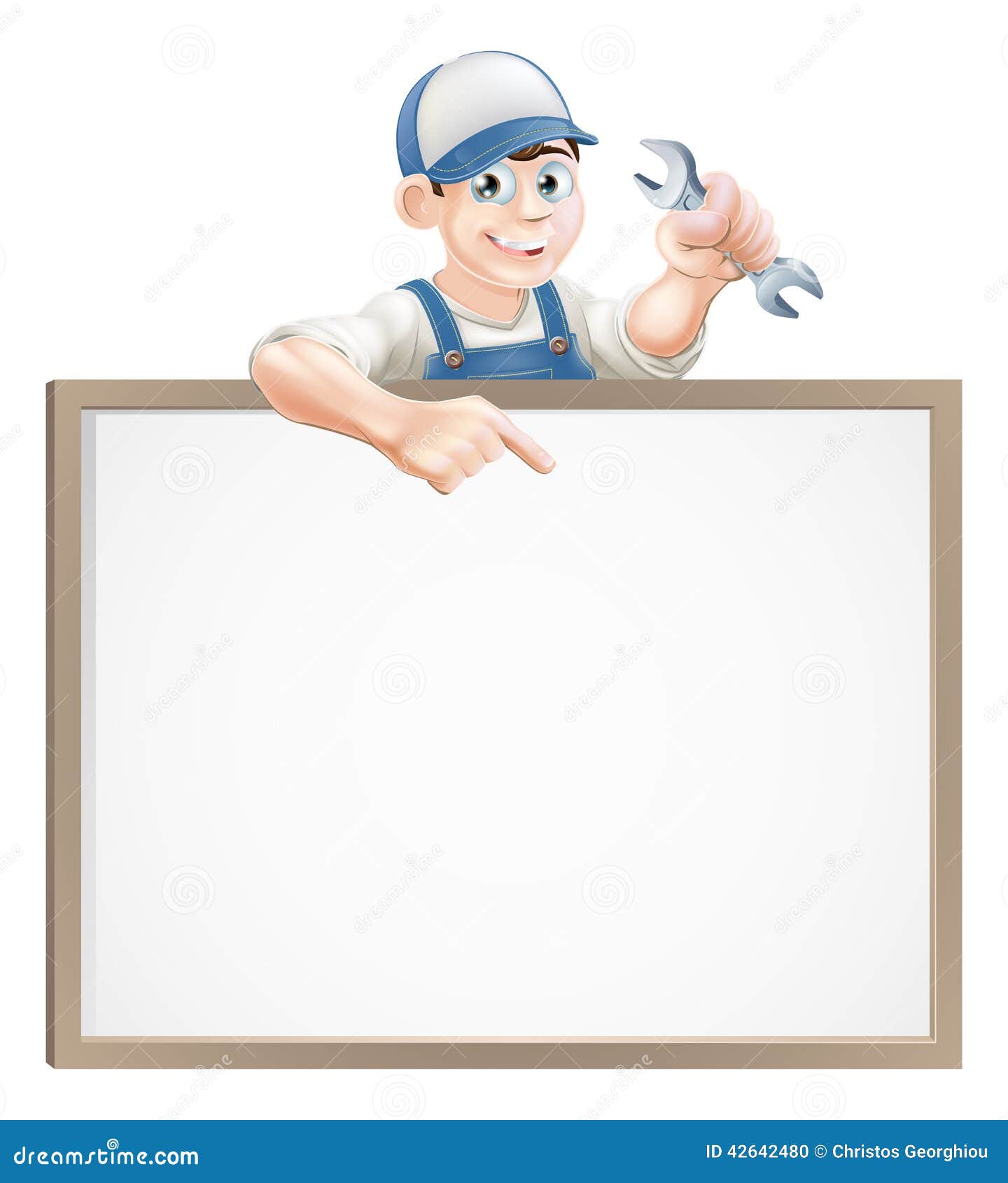 Mechanic or plumber sign stock vector. Illustration of builder - 42642480