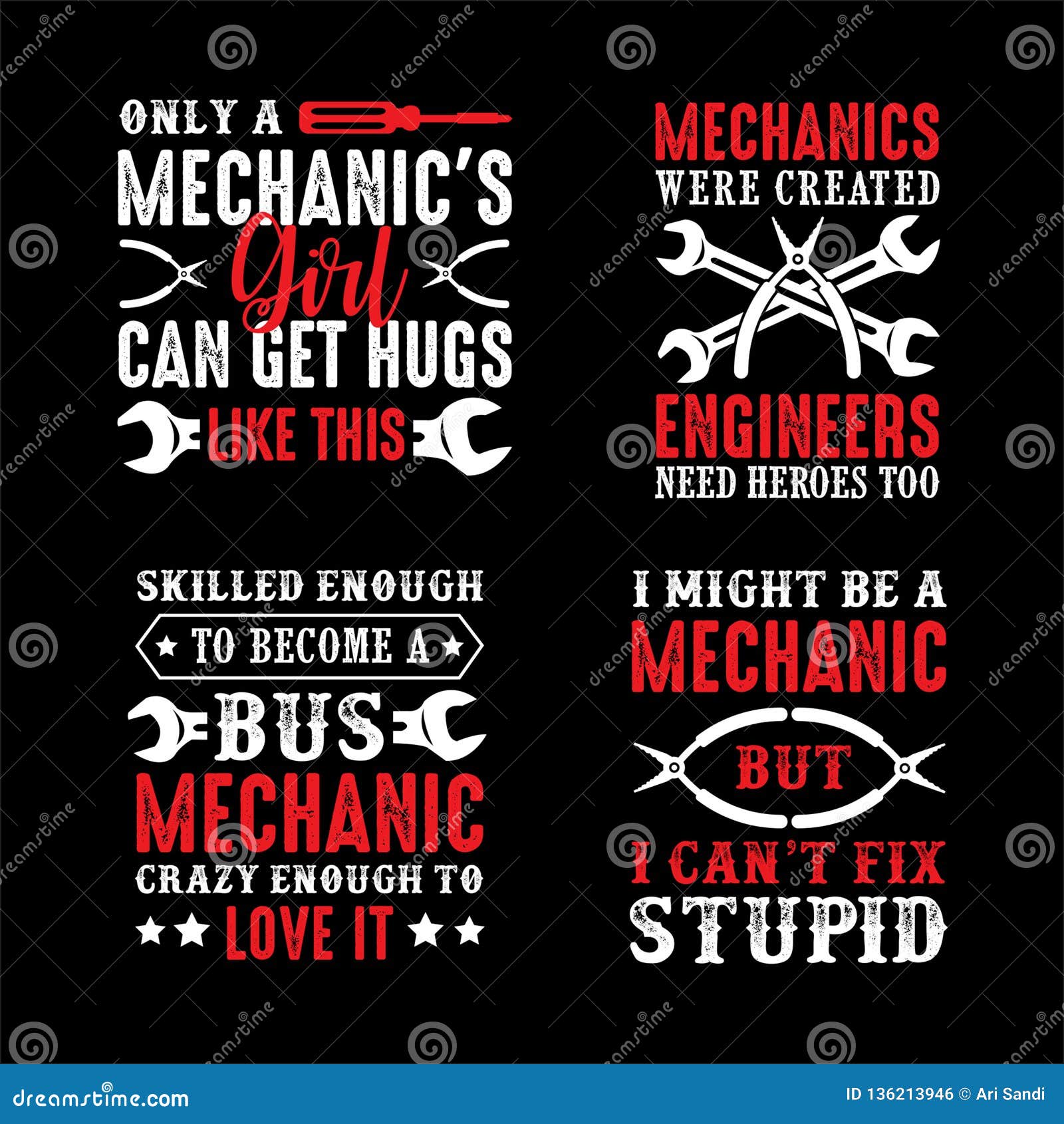 Mechanic Quote and Saying Good for Print Stock Illustration ...