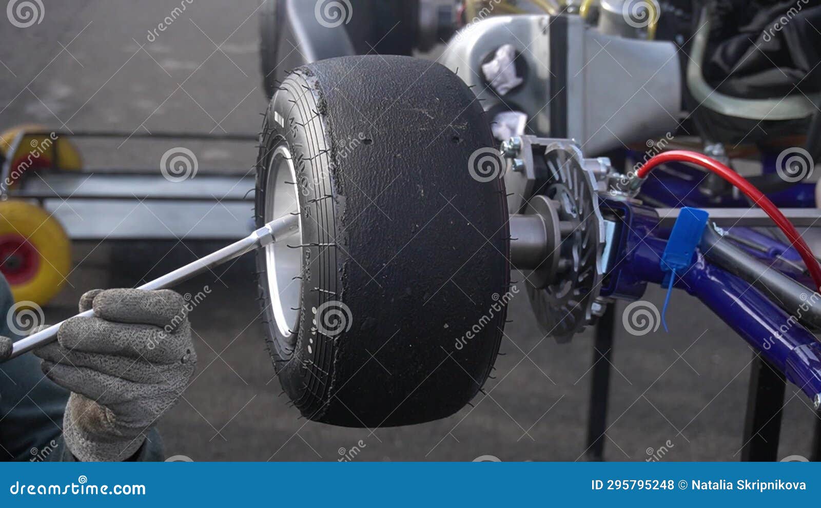 Changing a Wheel on a Racing Car Stock Footage - Video of checking ...