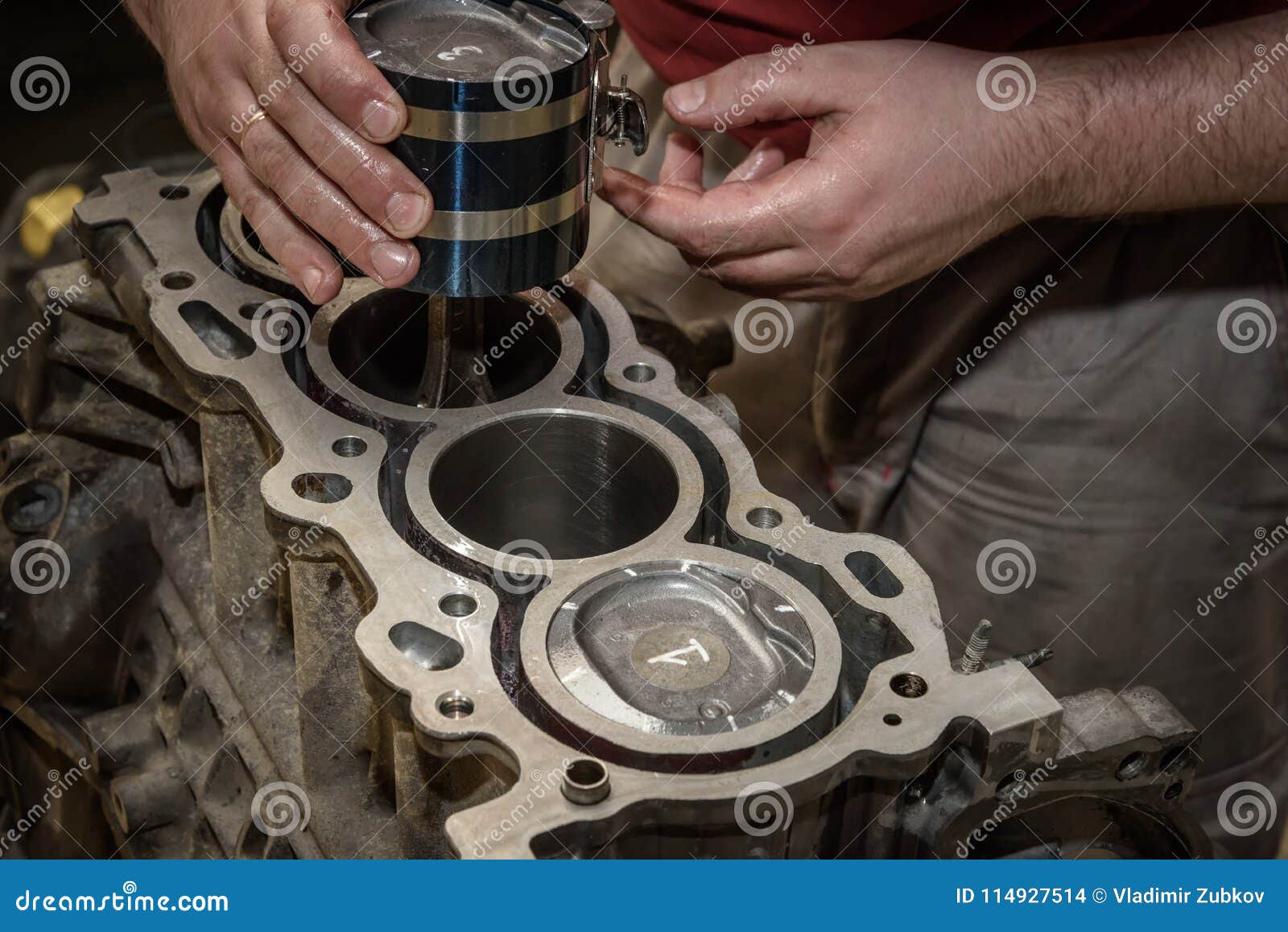 Car Engine Repair in the Workshop Editorial Stock Image - Image of ...