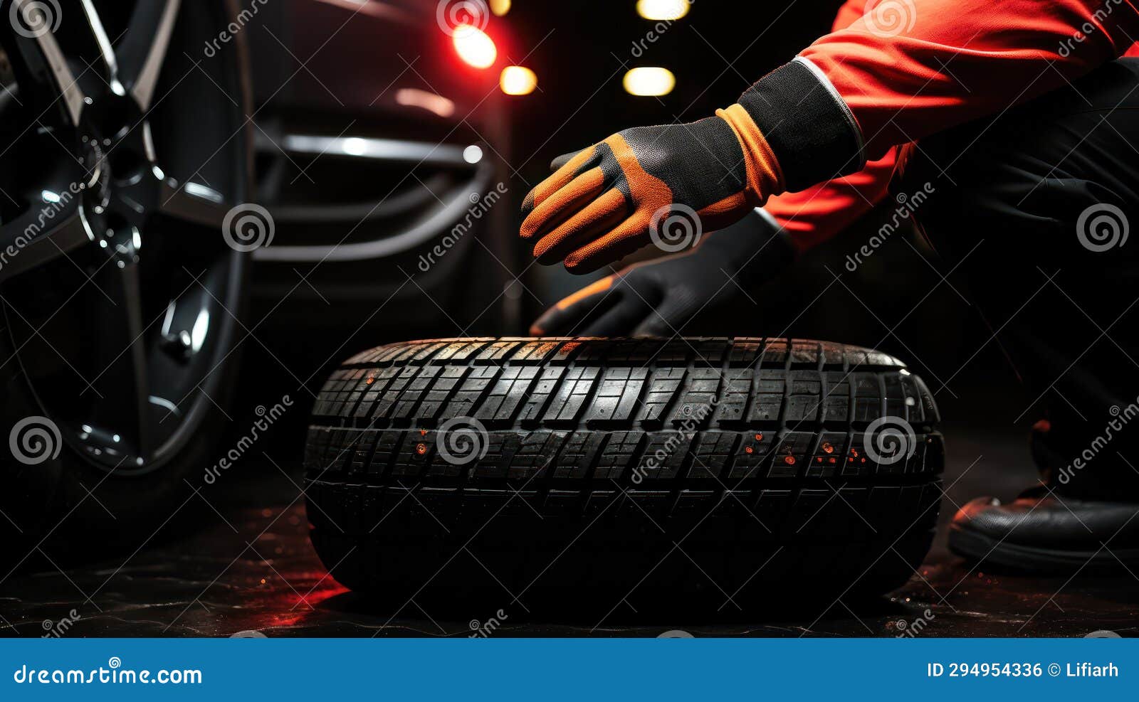 Tire Mechanic Holding Lug Wrench Retro Cartoon Vector | CartoonDealer ...