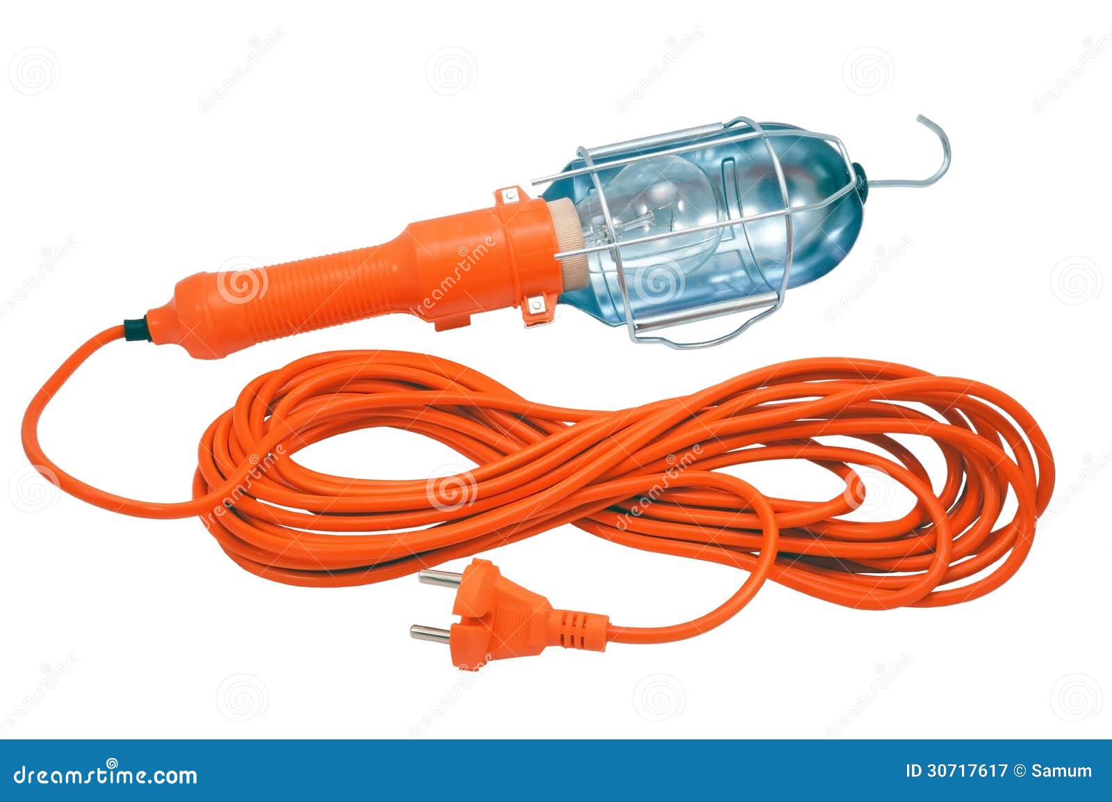Mechanic s work lamp stock image. Image of isolated, electric - 30717617