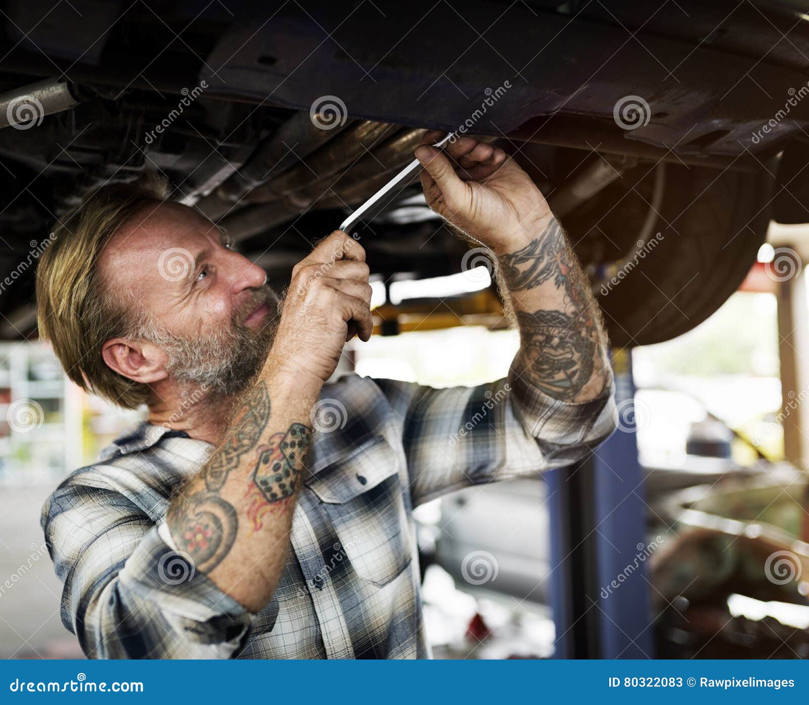 Mechanic Screwdriver Fixing Garage Concept Stock Image - Image of ...