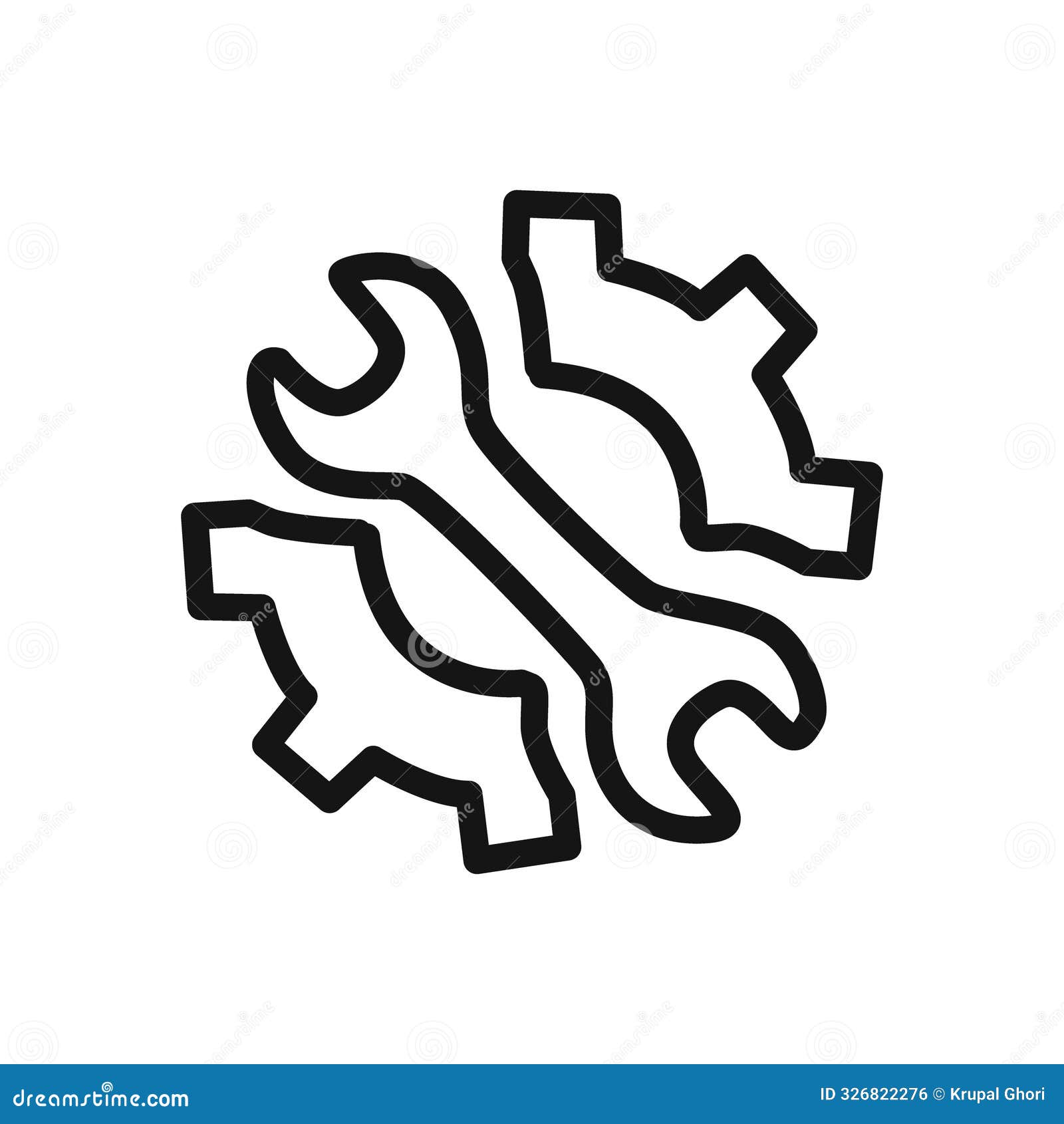 Mechanic Settings Icon Linear Vector Graphics Sign Stock Vector - Illustration of settings, icon ...