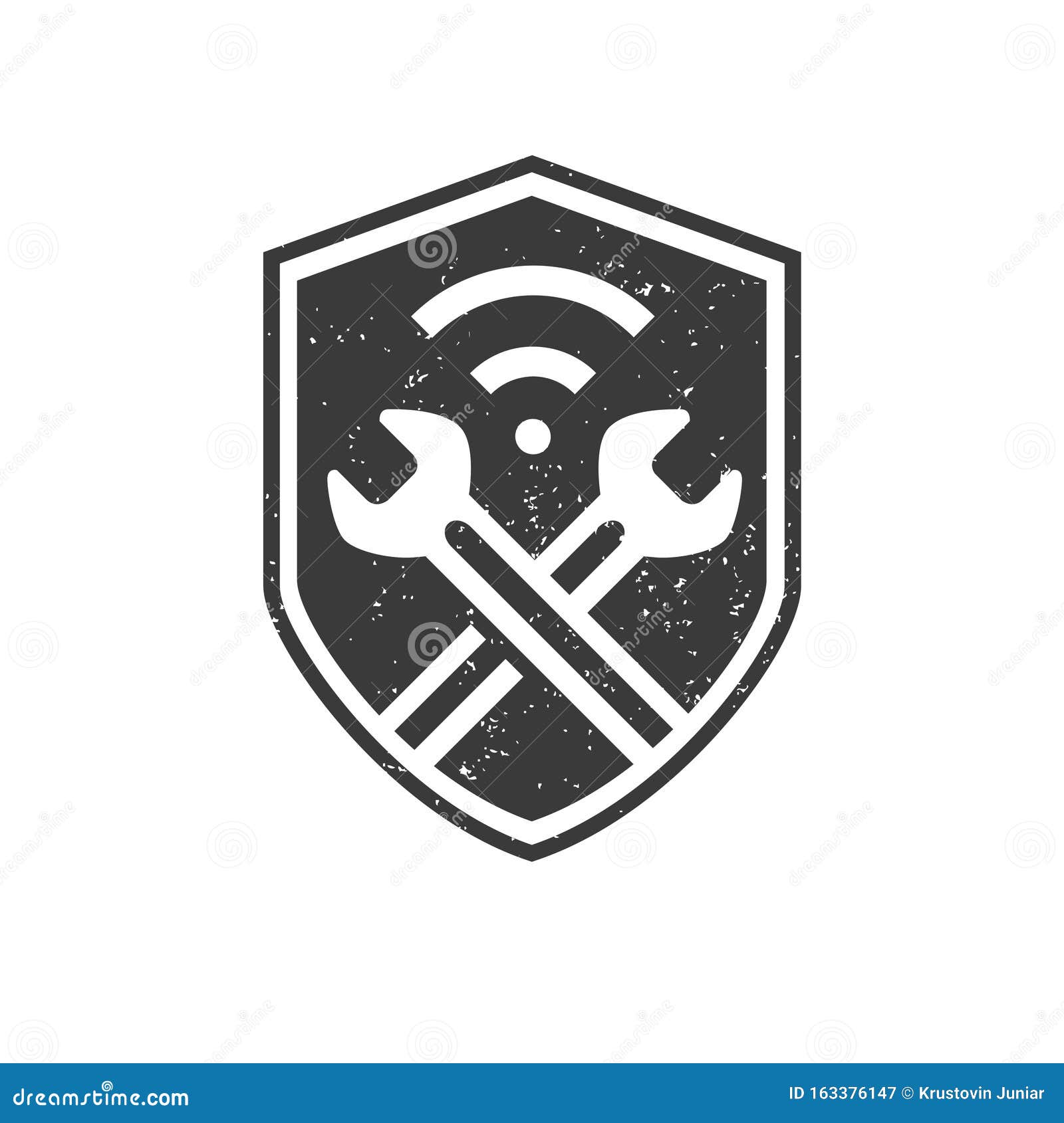 Shield With Signal Circles Icon. Protection Sign, Firewall Security ...
