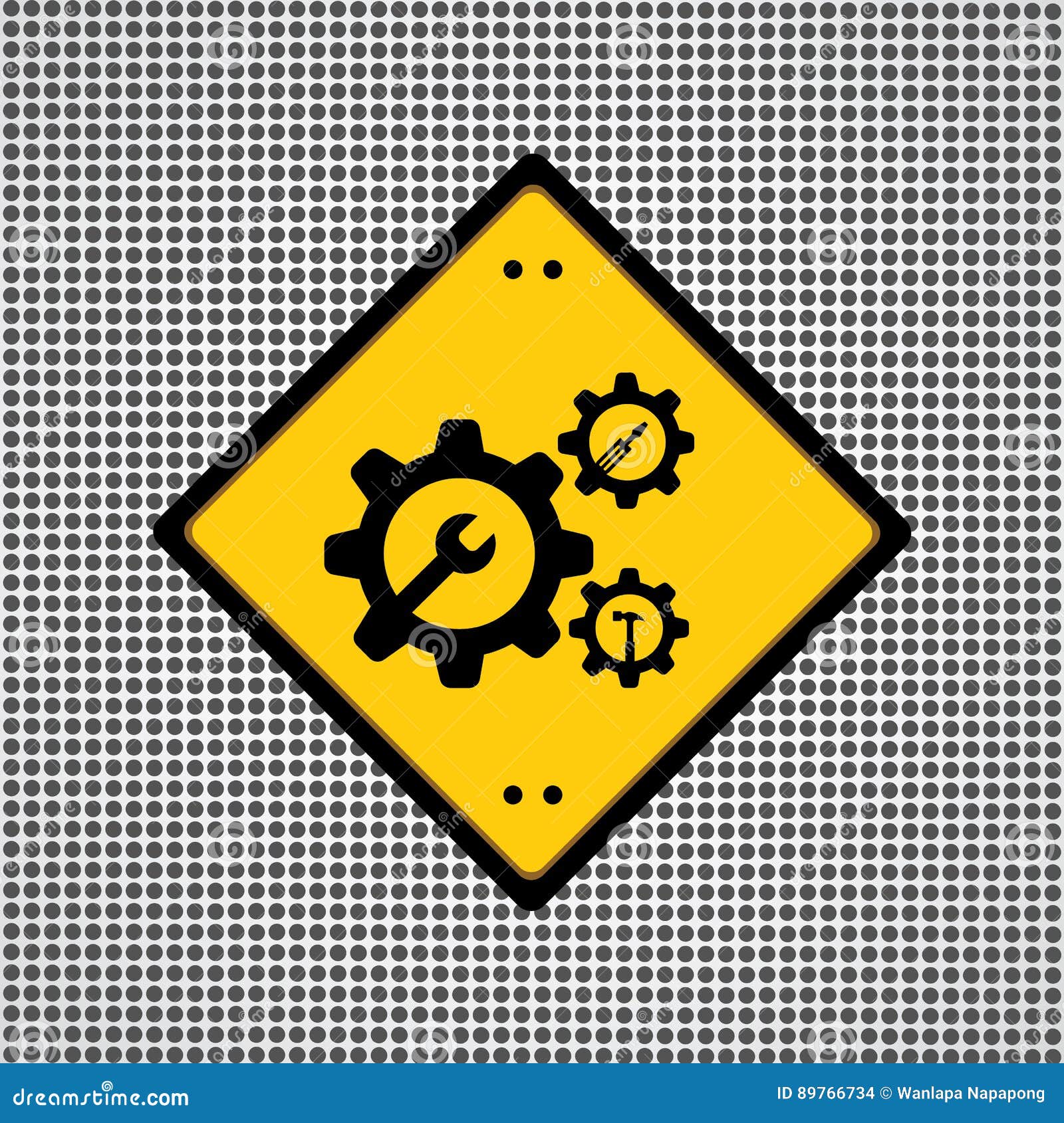 Mechanic sign stock vector. Illustration of auto, motor - 89766734