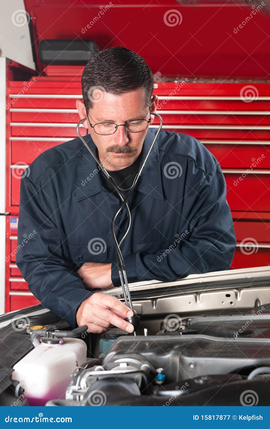 Mechanic and stethscope stock image. Image of adult, person - 15817877