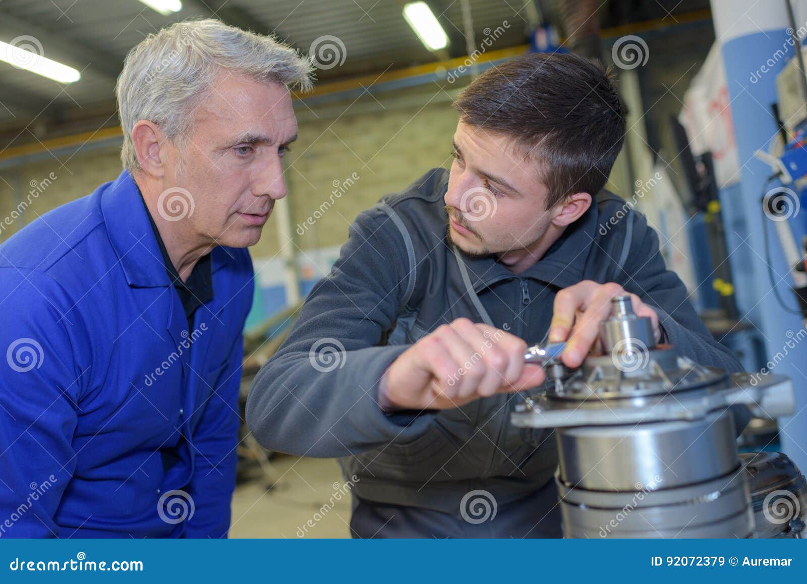 Mechanic Teaching Intern Best Practice Stock Image - Image of ...