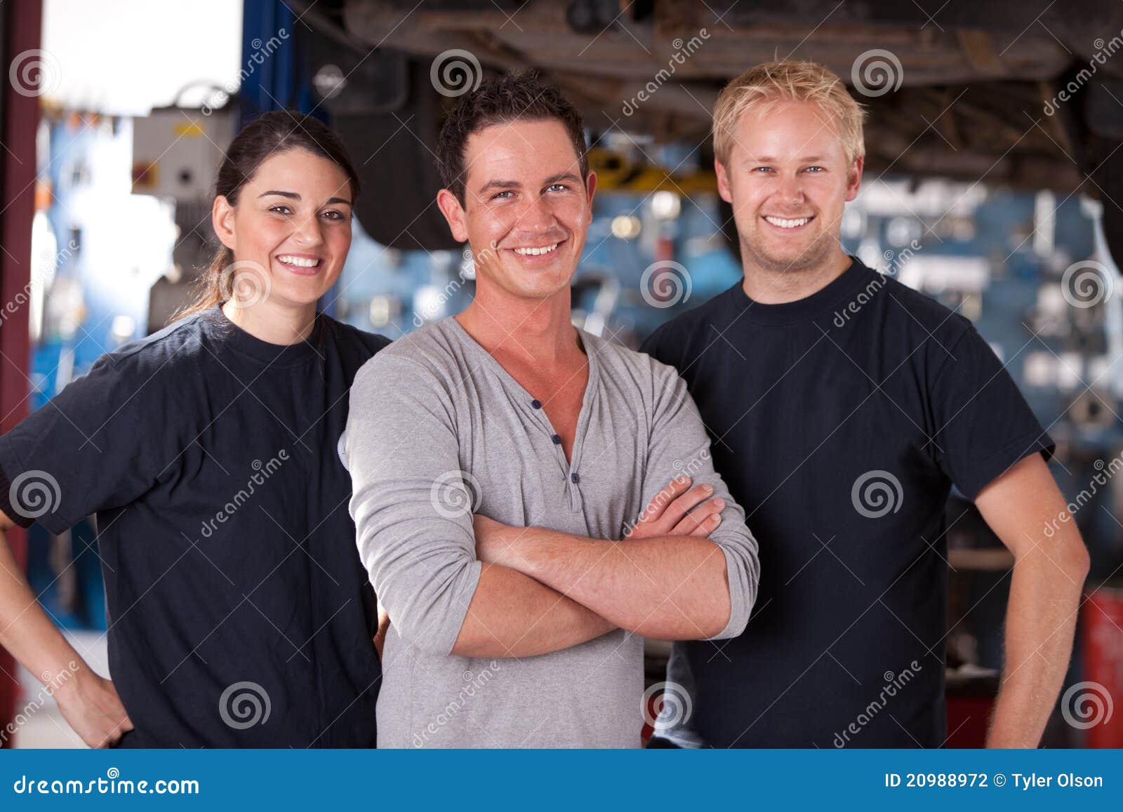 Mechanic Team stock photo. Image of confidence, shop - 20988972